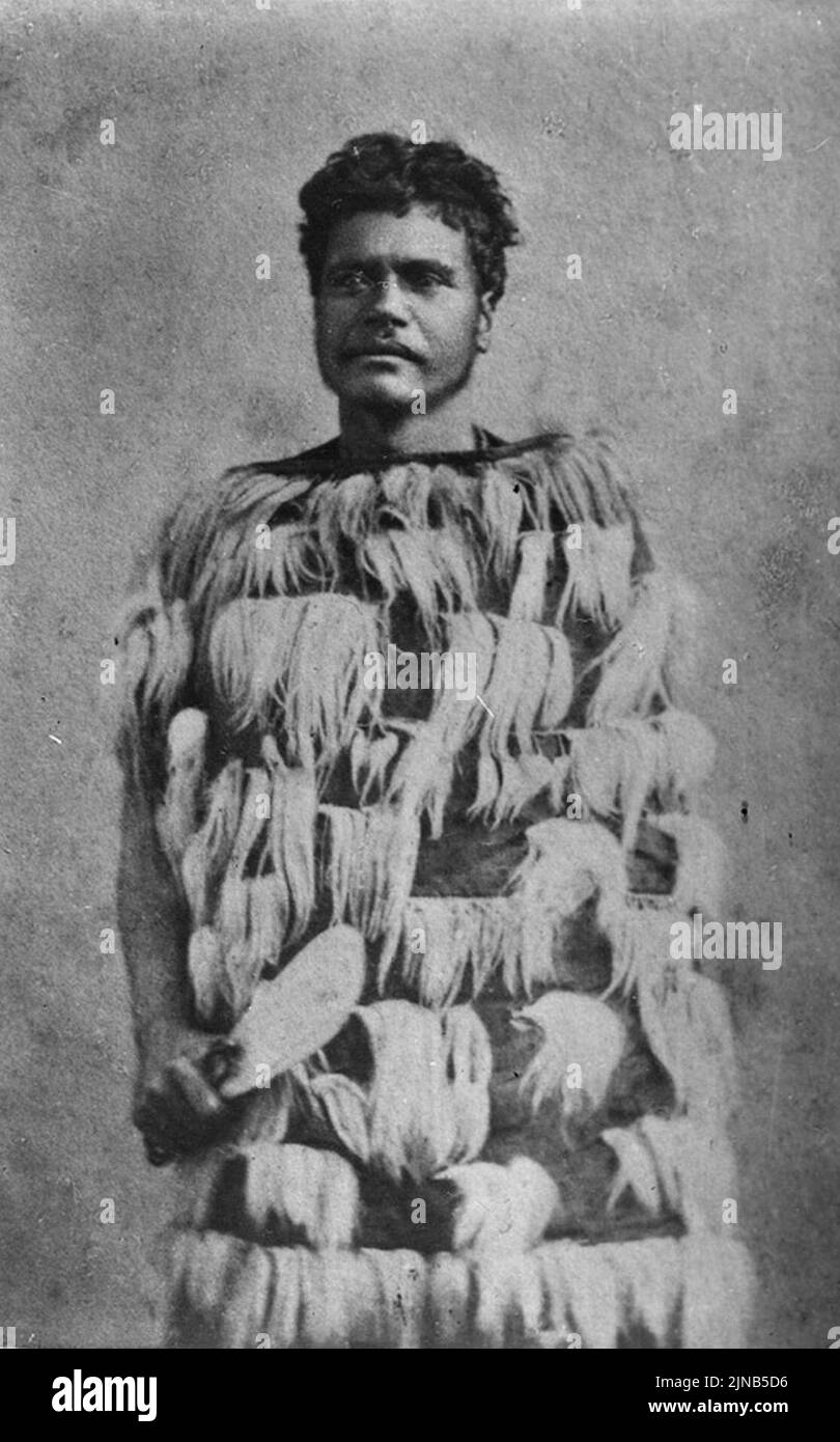 Te Heuheu III, photograph by James D. Richardson Stock Photo - Alamy