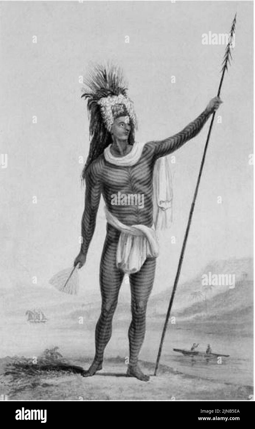 Te po, a Chief of Rarotonga, a Cook Islander Stock Photo - Alamy