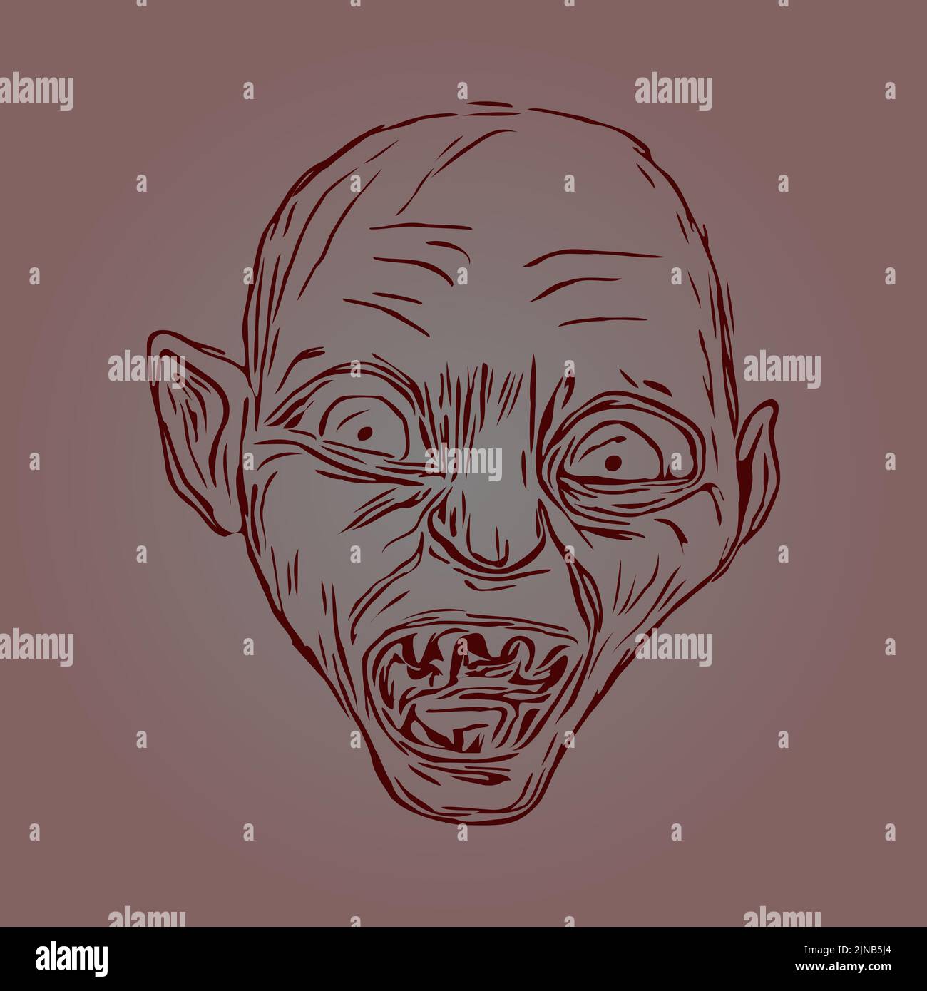 Gollum lord of rings Stock Vector Images - Alamy