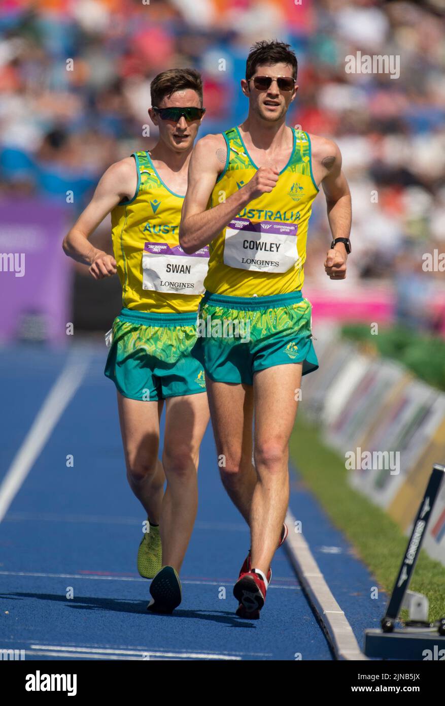 Kyle Swan and Rhydian Cowley of Australia competing in the men’s walk ...