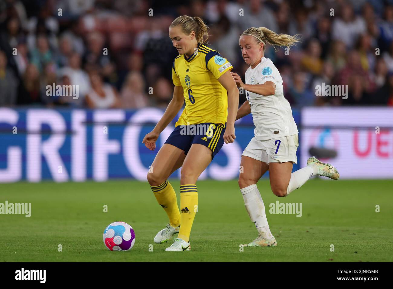 Sheffield, England, 26th July 2022. Magdalena Eriksson of Sweden plays ...