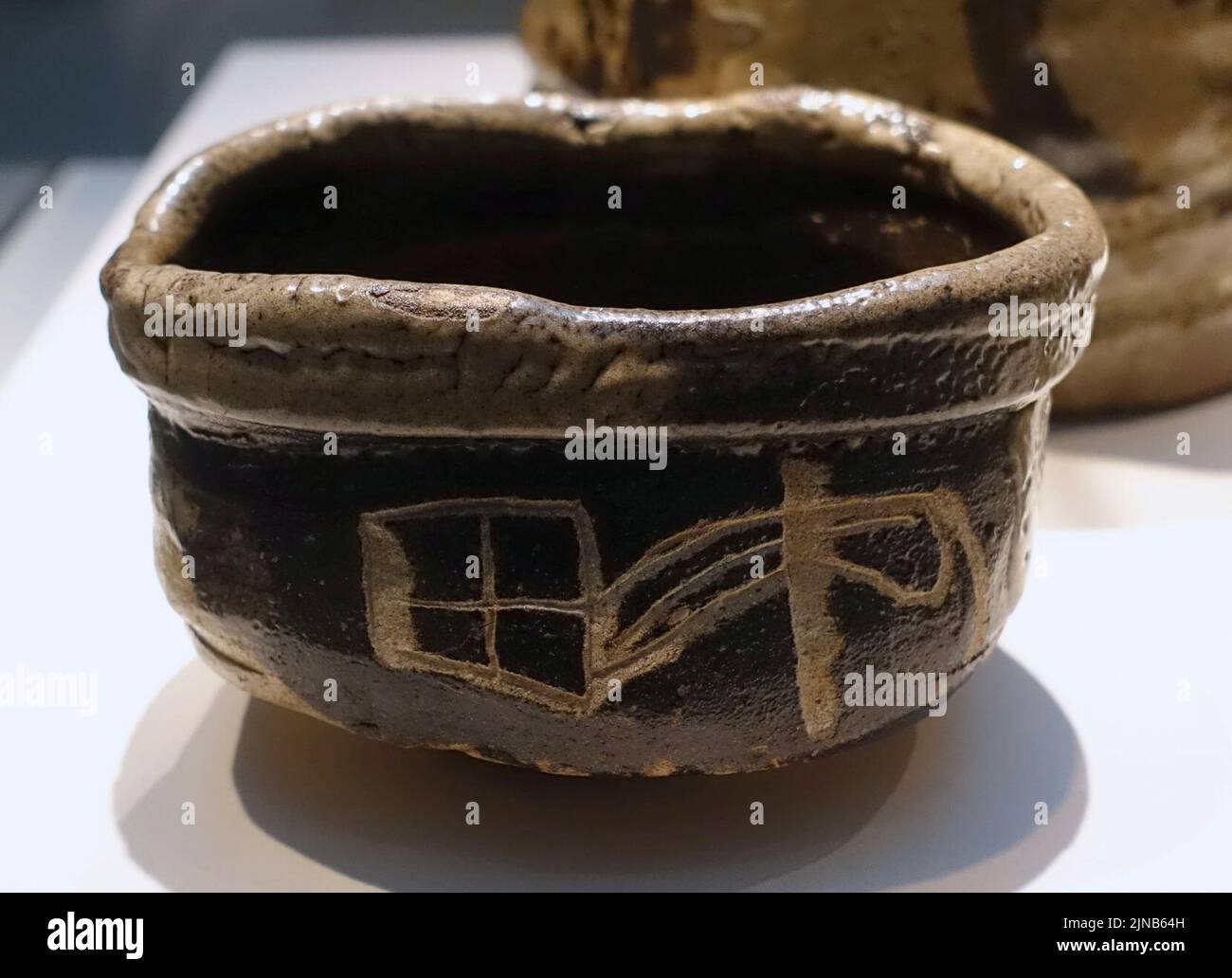 Teabowl, Oribe ware, Mino kilns, Motoyashiki kiln, Momoyama period ...