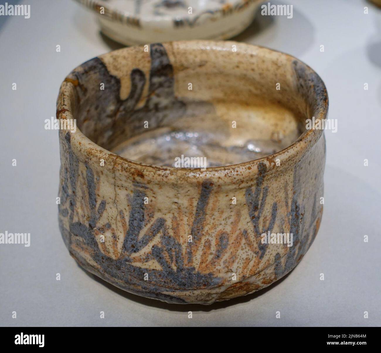 Teabowl, Shino ware, Japan, Mino kilns, Motoyashiki Higashi kilns ...