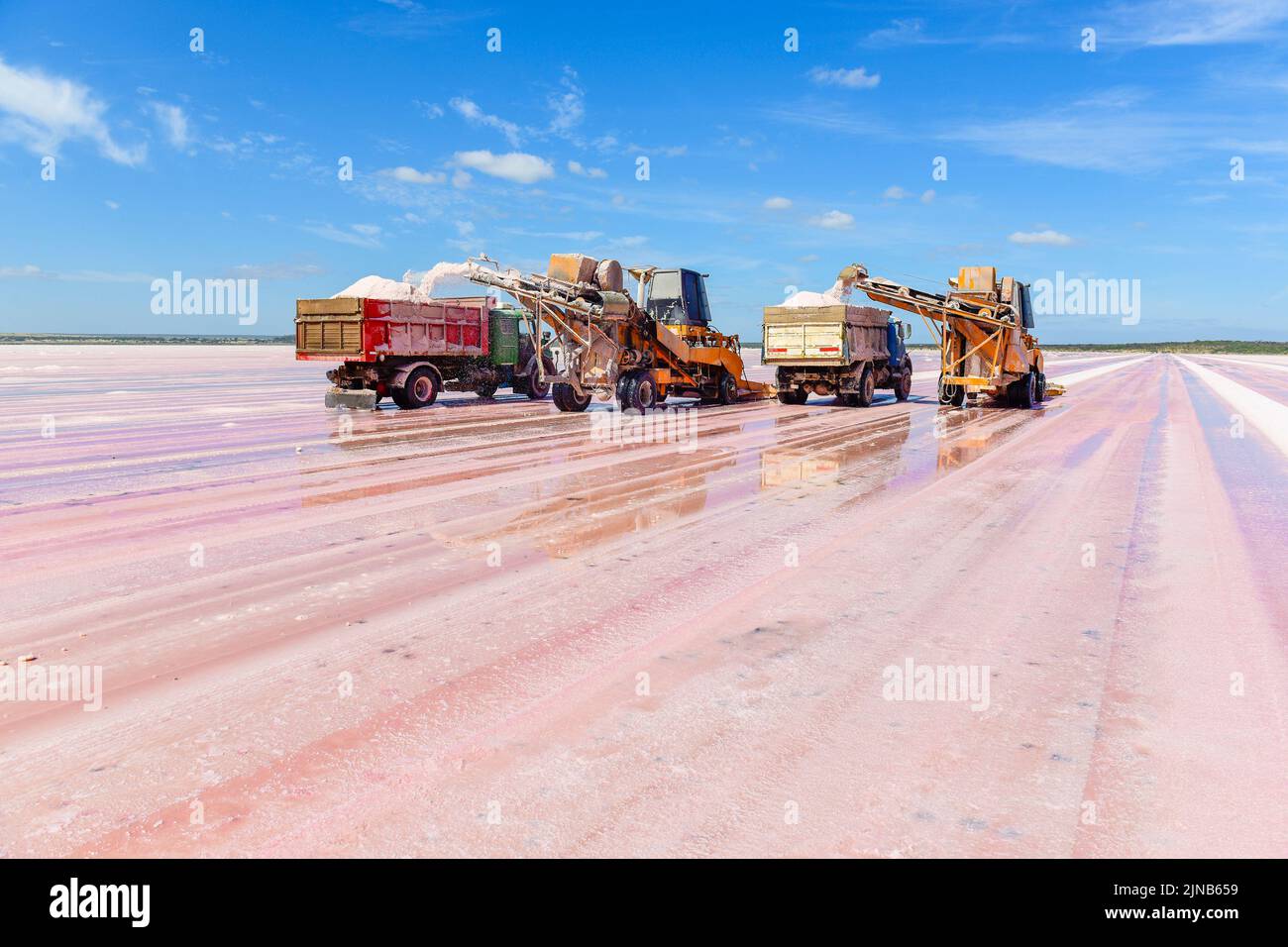 Salt industry, La Pampa, patagonia Argentina Stock Photo - Alamy