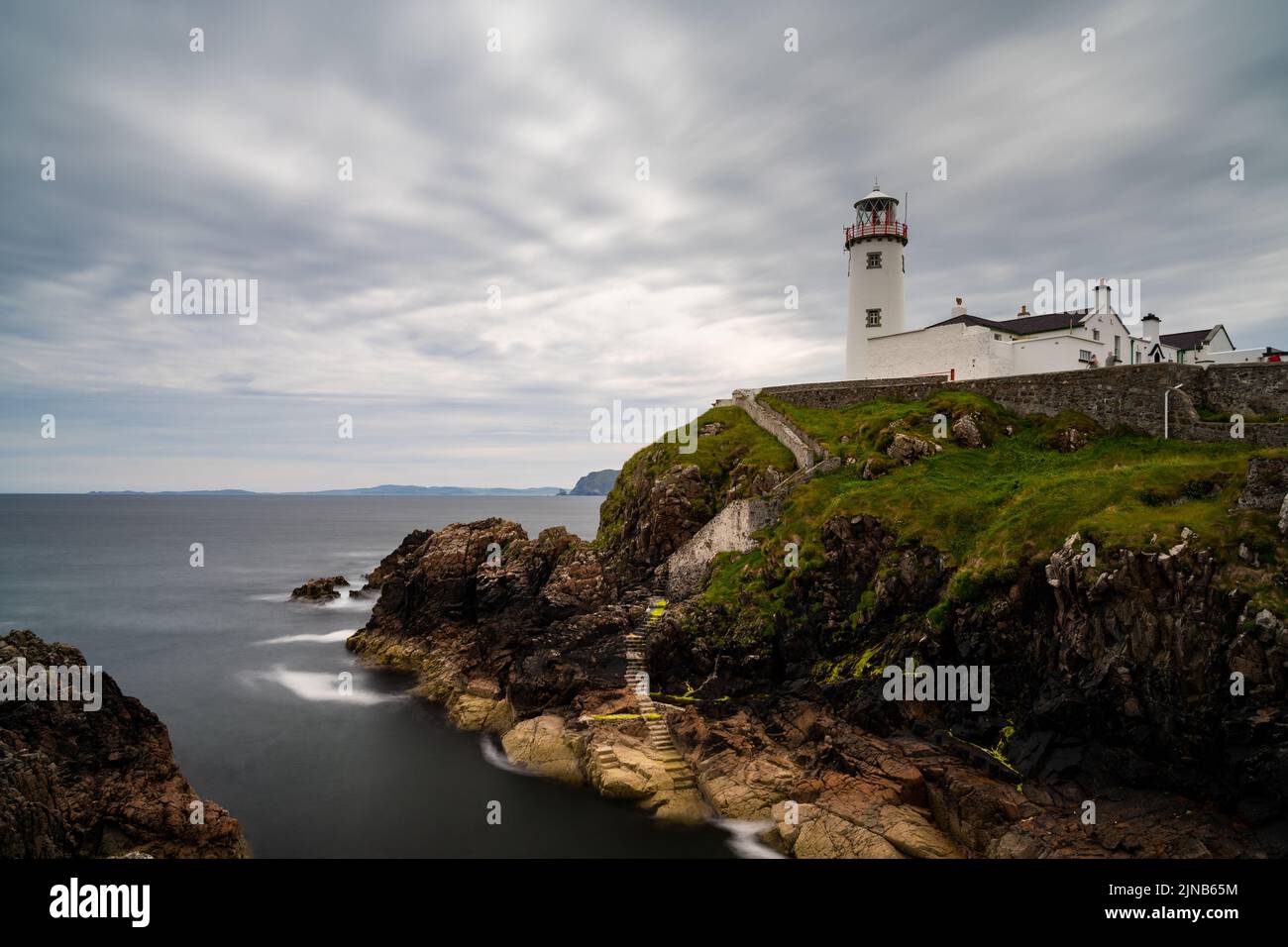 A long exposure view of Fanad Head Lighthouse and Peninsula on the ...
