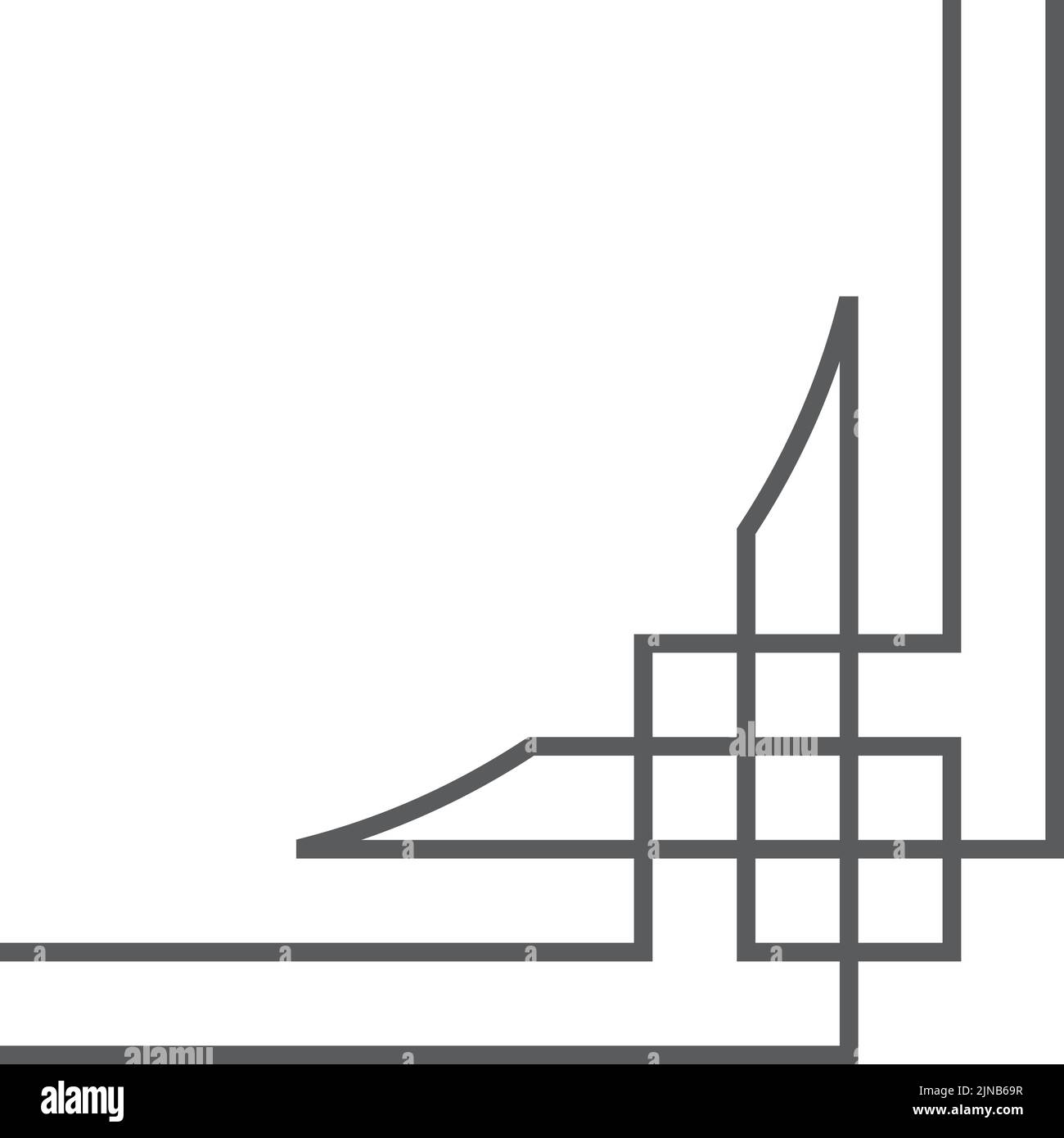 Decorative elegant corner. Black line ornament element Stock Vector Image & Art - Alamy