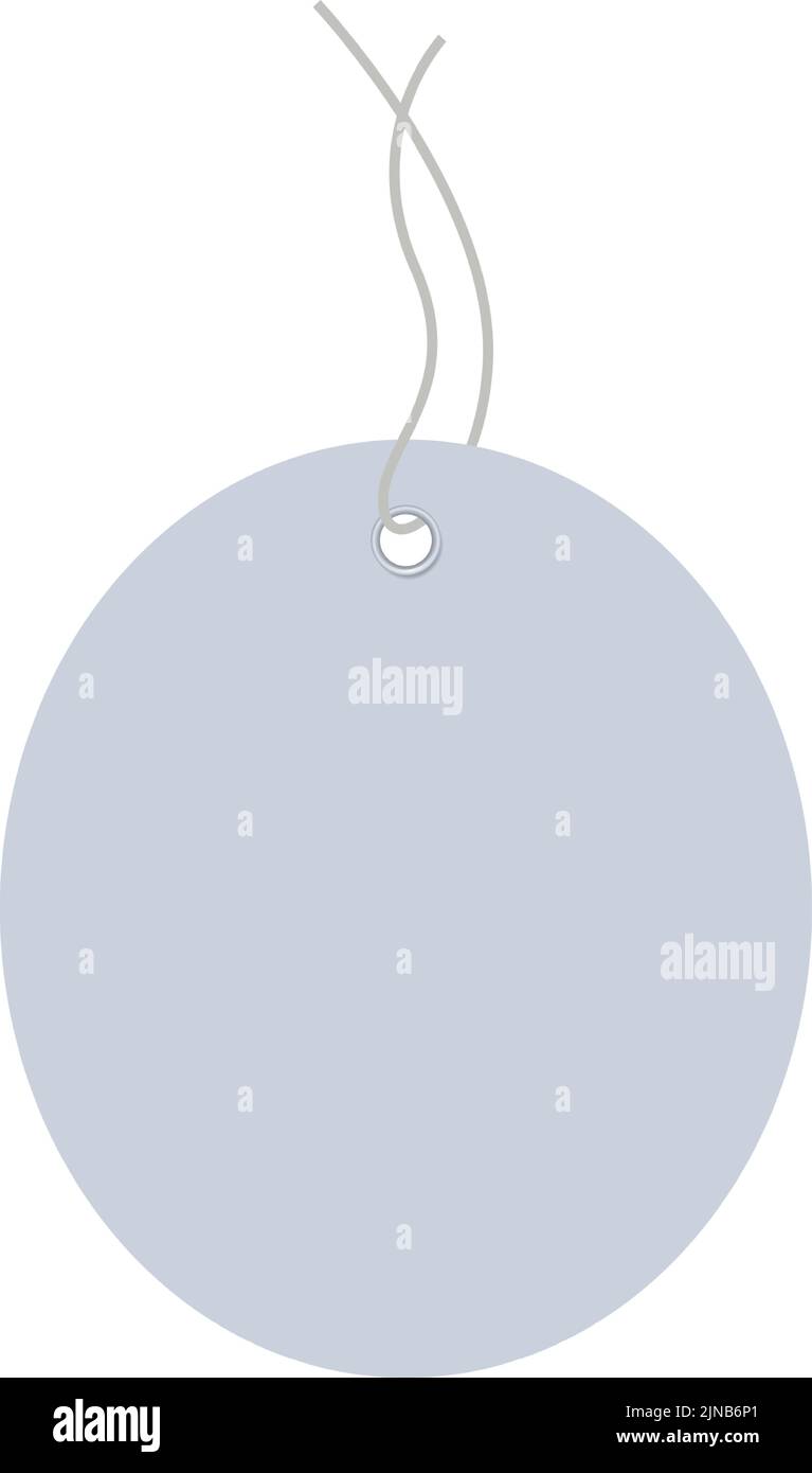 Round tag on string. Hanging price label mockup Stock Vector Image ...