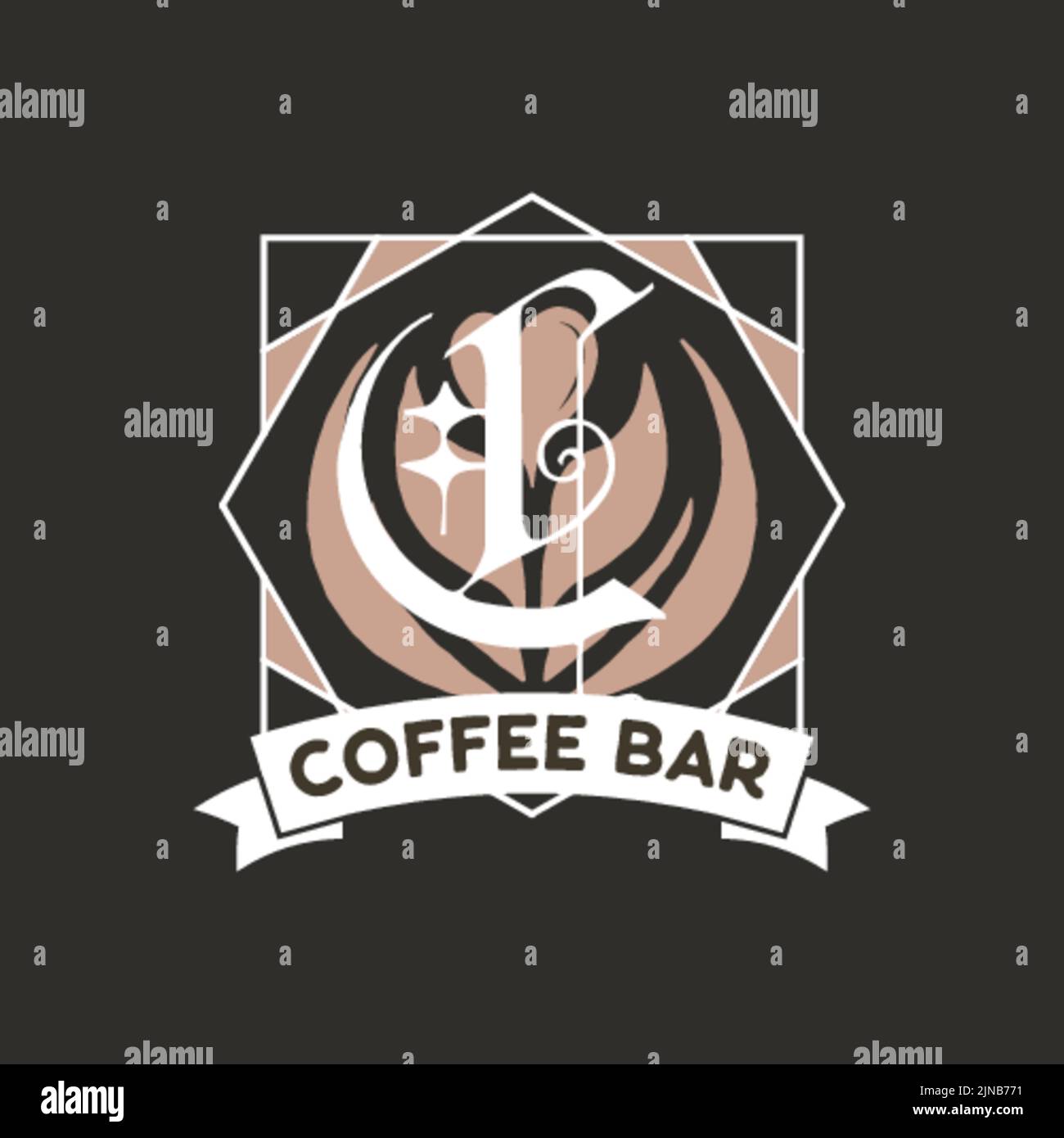 Monogram logo designs Classic monogram - Coffee bar. Stylish badge for ...