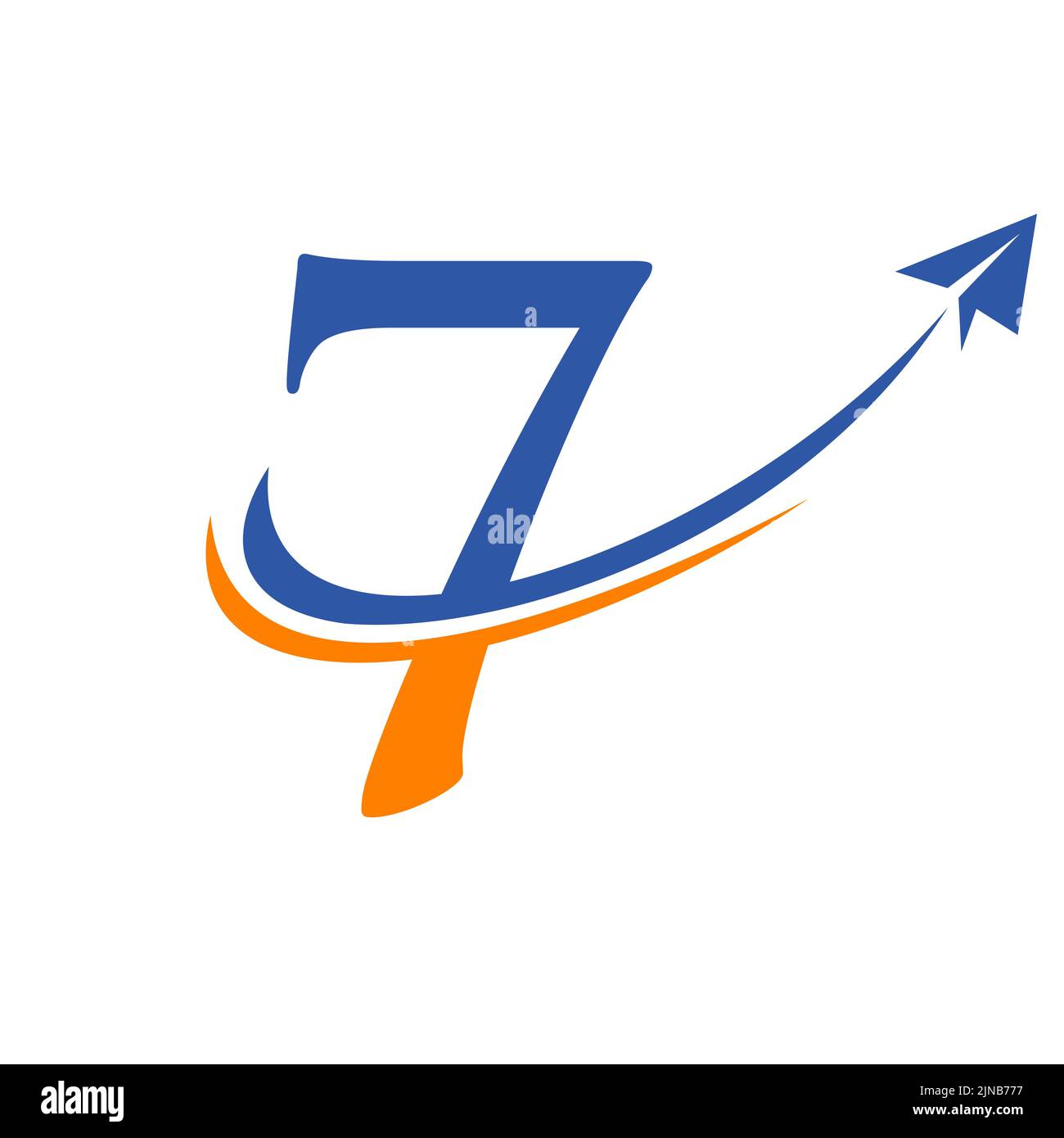 Travel Logo On Letter 7 Vector Template. Letter 7 Air Travel Logo ...