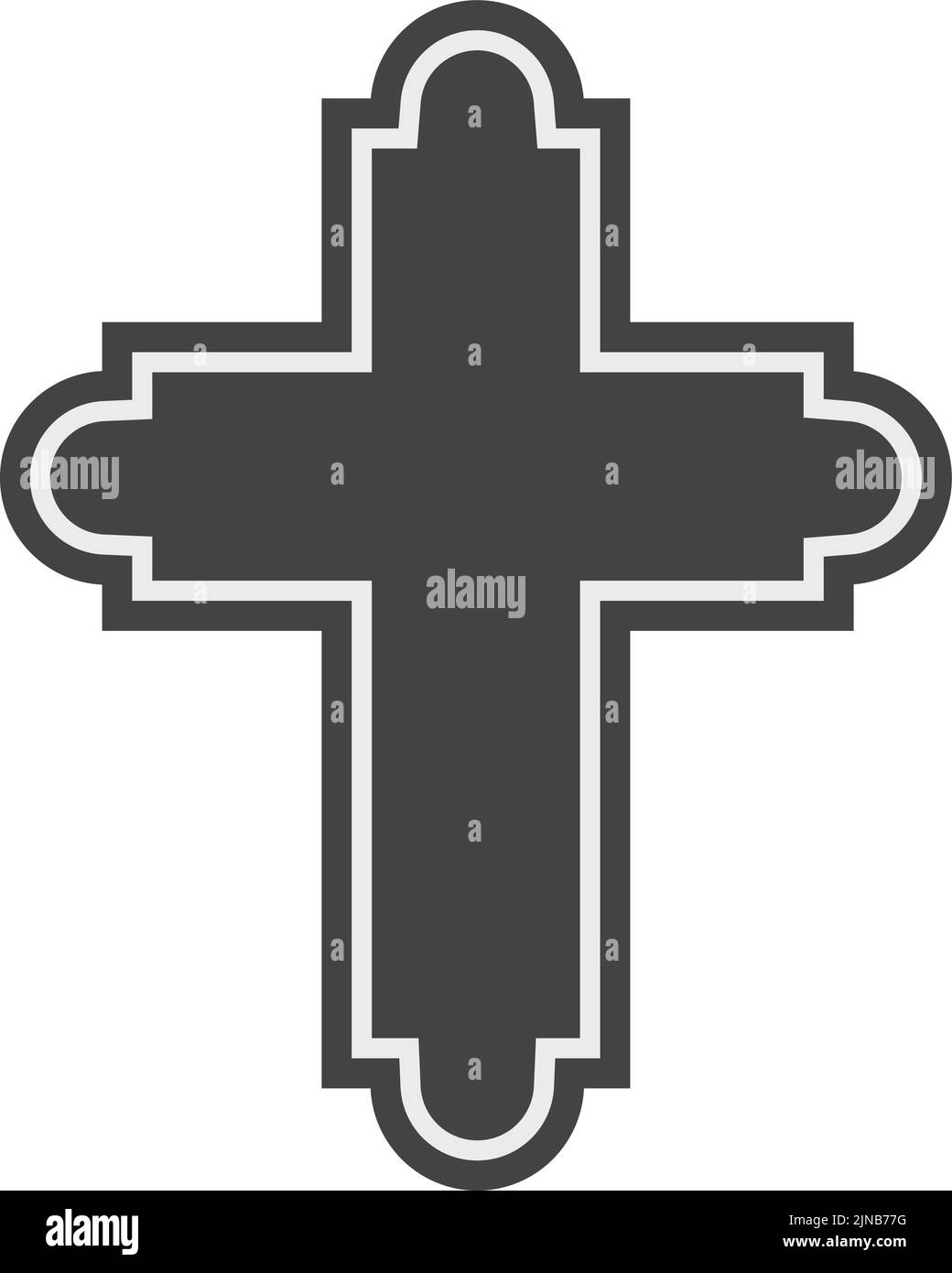 Black christian cross. Holy symbol. Catholic sign Stock Vector Image ...