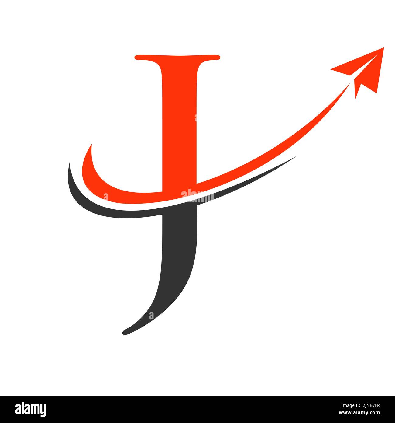 Travel Logo On Letter J Vector Template. Letter J Air Travel Logo ...