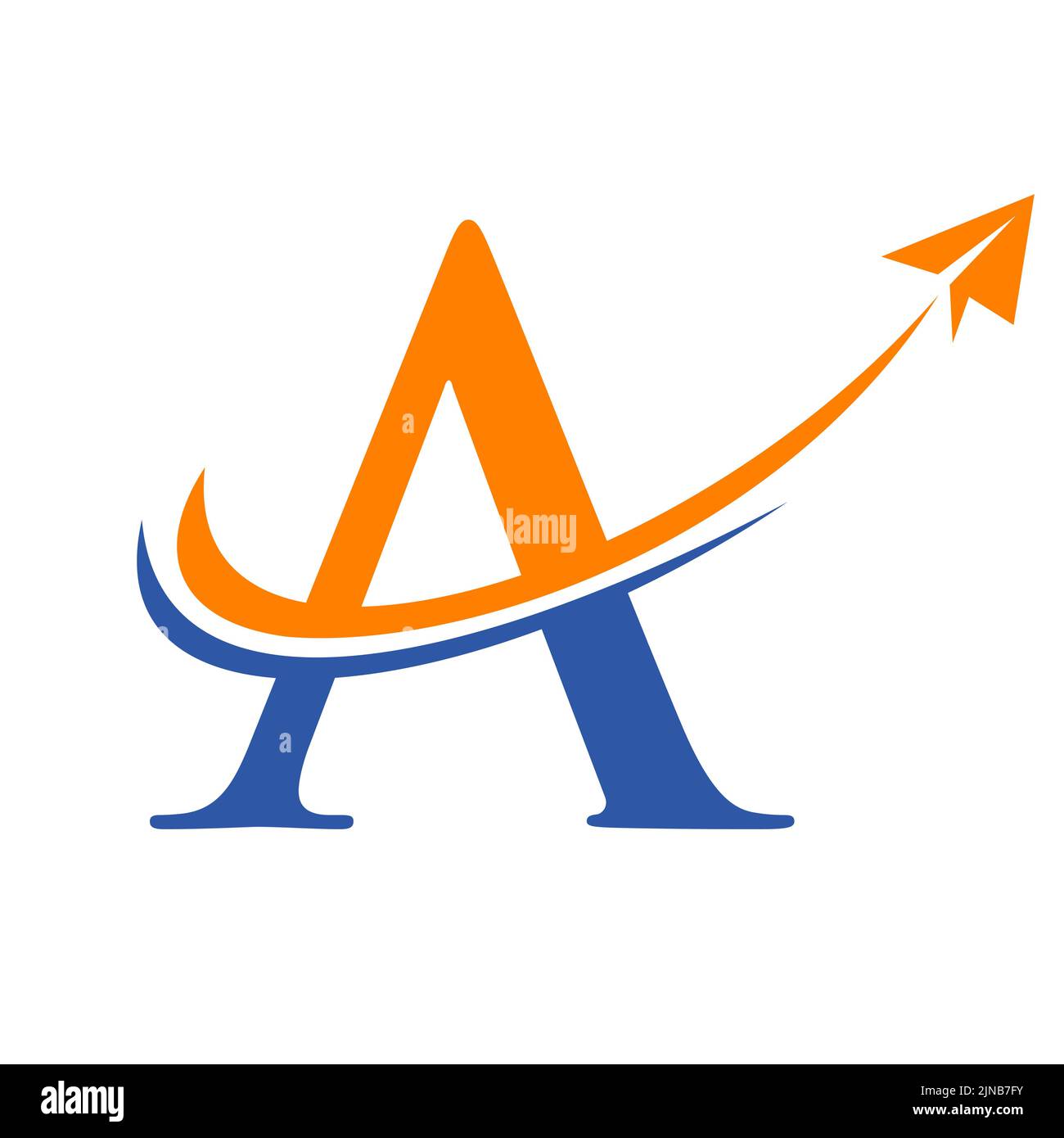 Airplane on letter a Cut Out Stock Images & Pictures - Alamy