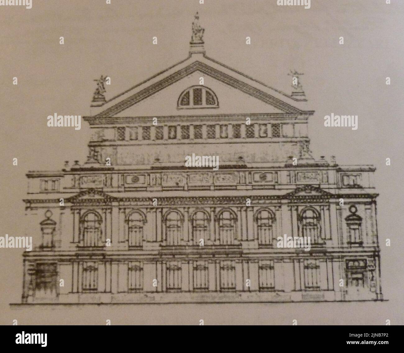 Teatro Colón - Proyecto y dibujo de Víctor Meano 1892 Stock Photo - Alamy