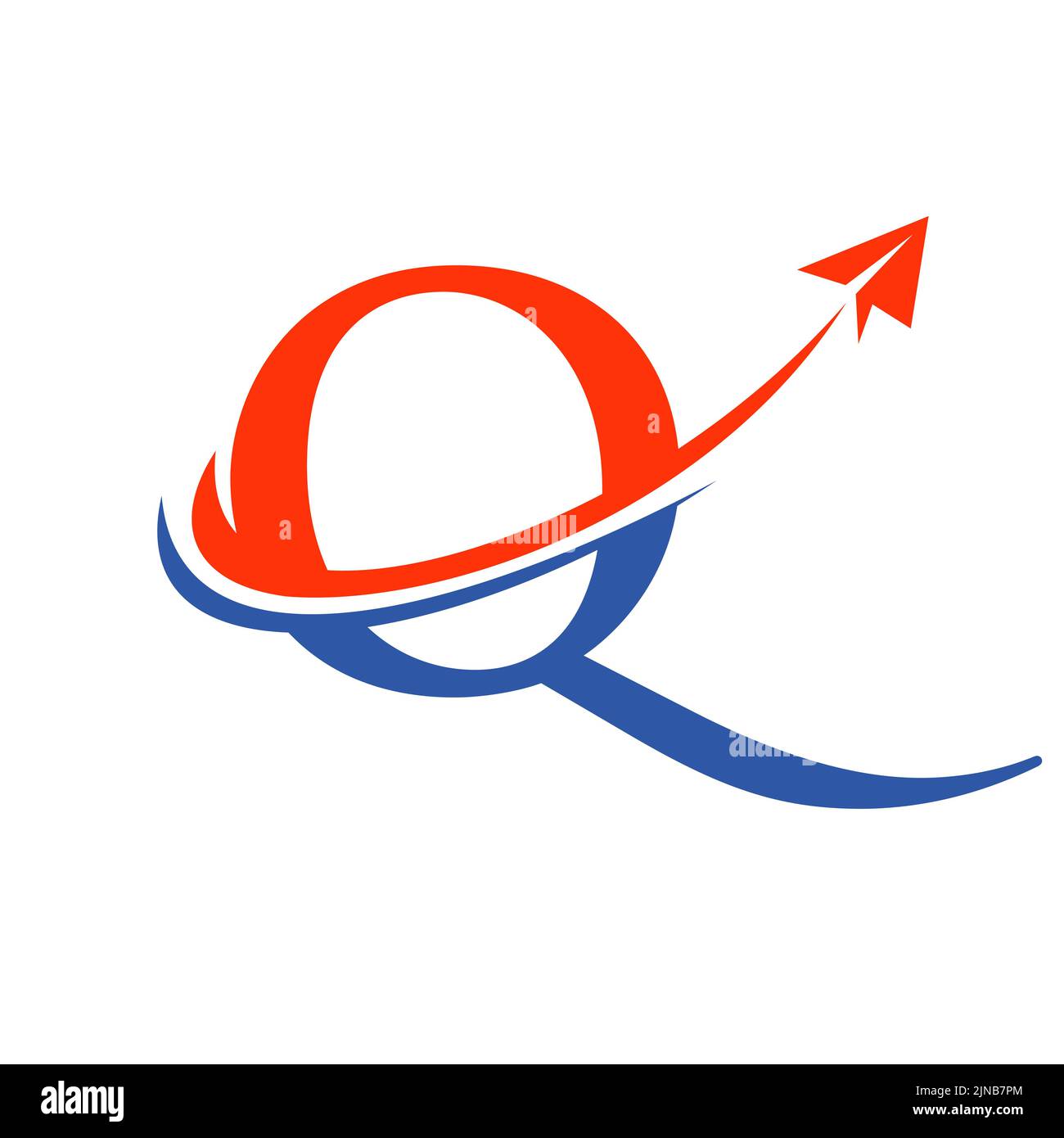 Travel Logo On Letter Q Vector Template. Letter Q Air Travel Logo ...