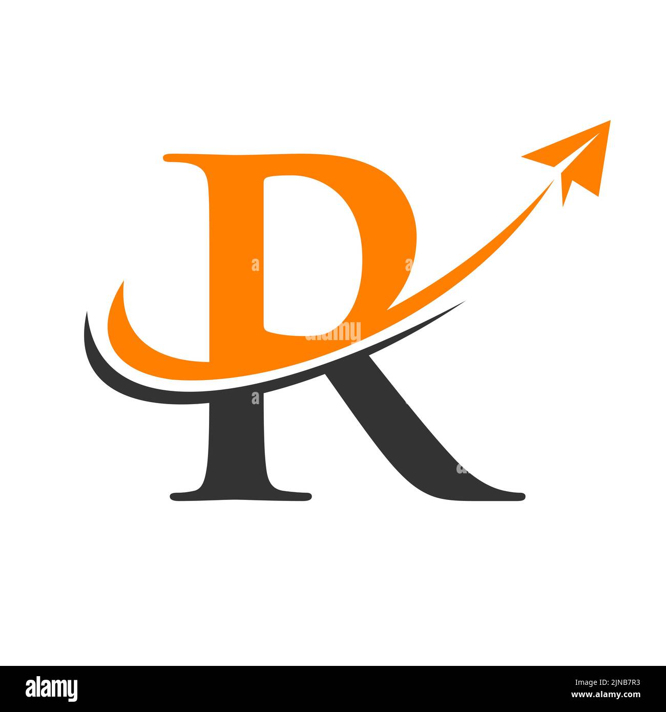 Travel Logo On Letter R Vector Template. Letter R Air Travel Logo ...