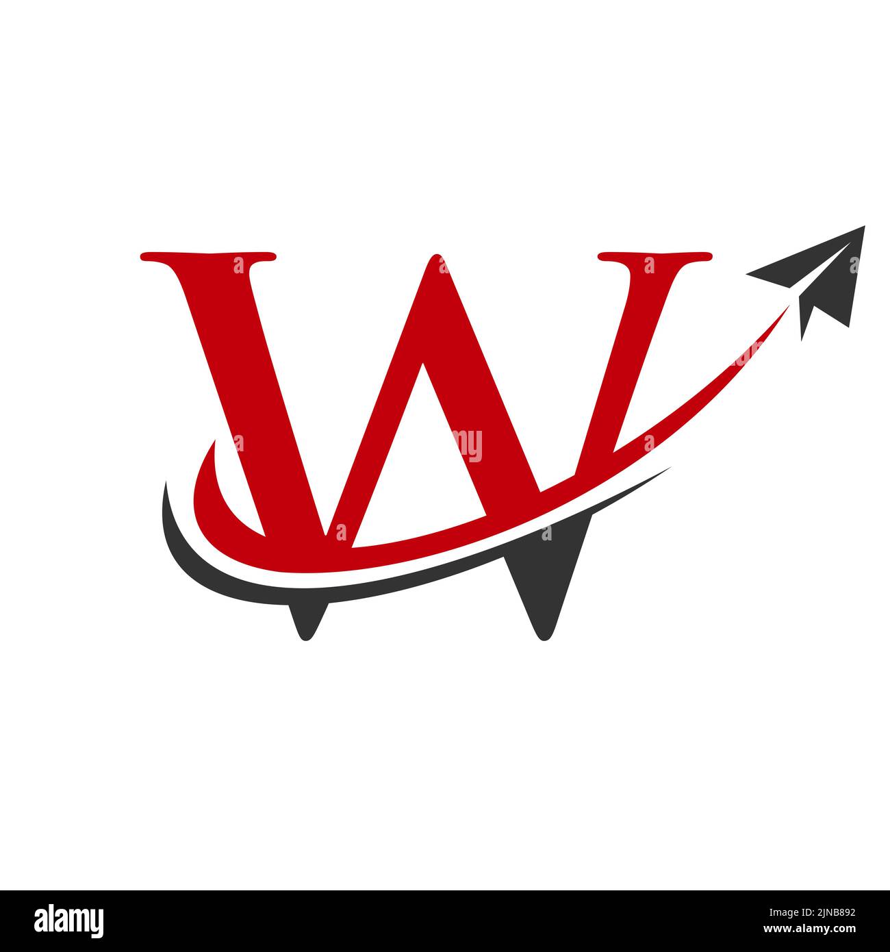 Travel Logo On Letter W Vector Template. Letter W Air Travel Logo ...