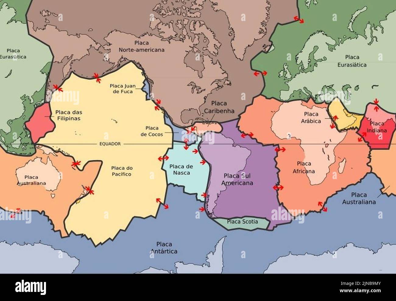 Tectonic plates movement pt BR Stock Photo - Alamy