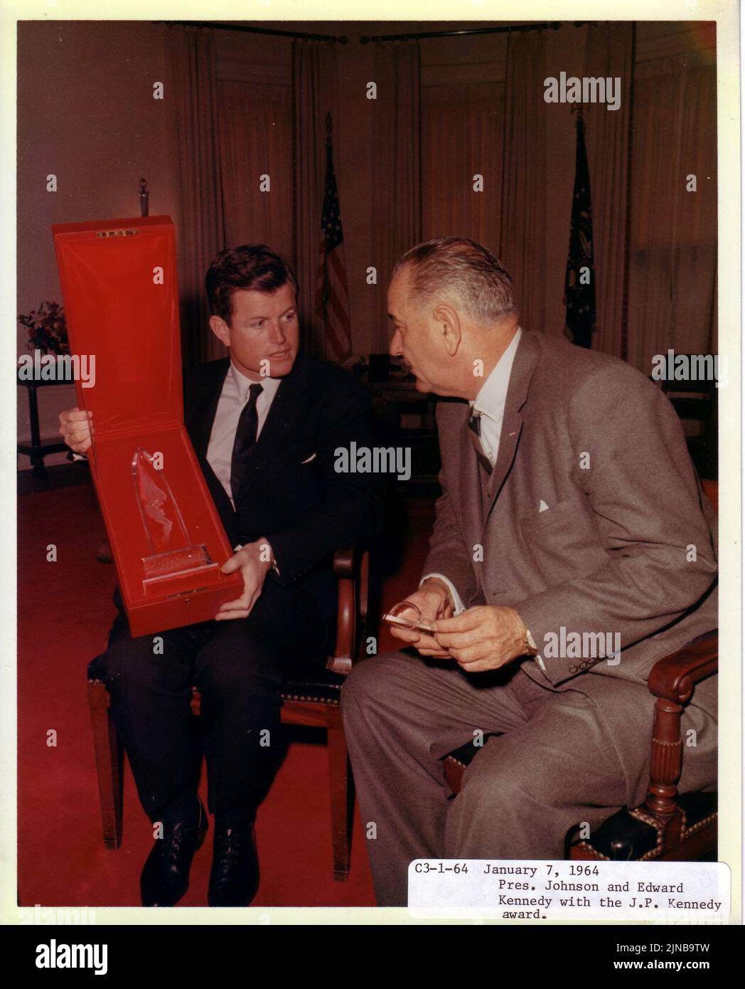 Ted Kennedy and LBJ 1964 Stock Photo - Alamy