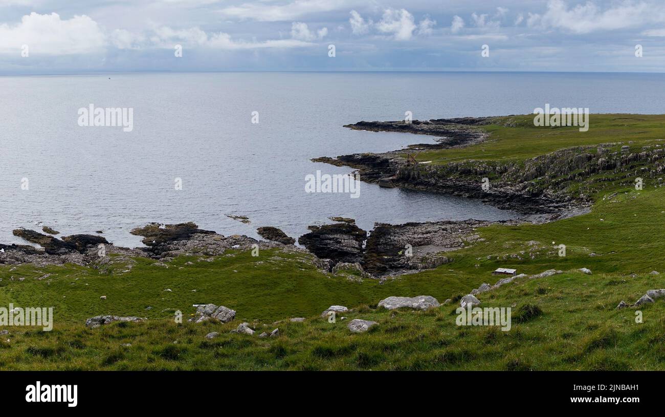 A panorama landscape of the coast of Neist Point on the Isle of Skye ...