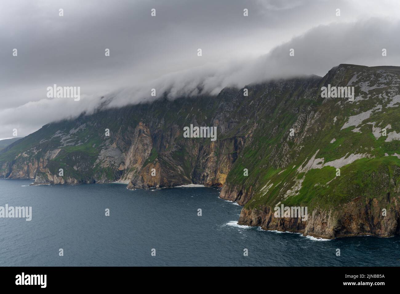 A view of the mountains and cliffs of Slieve League on the northwest ...