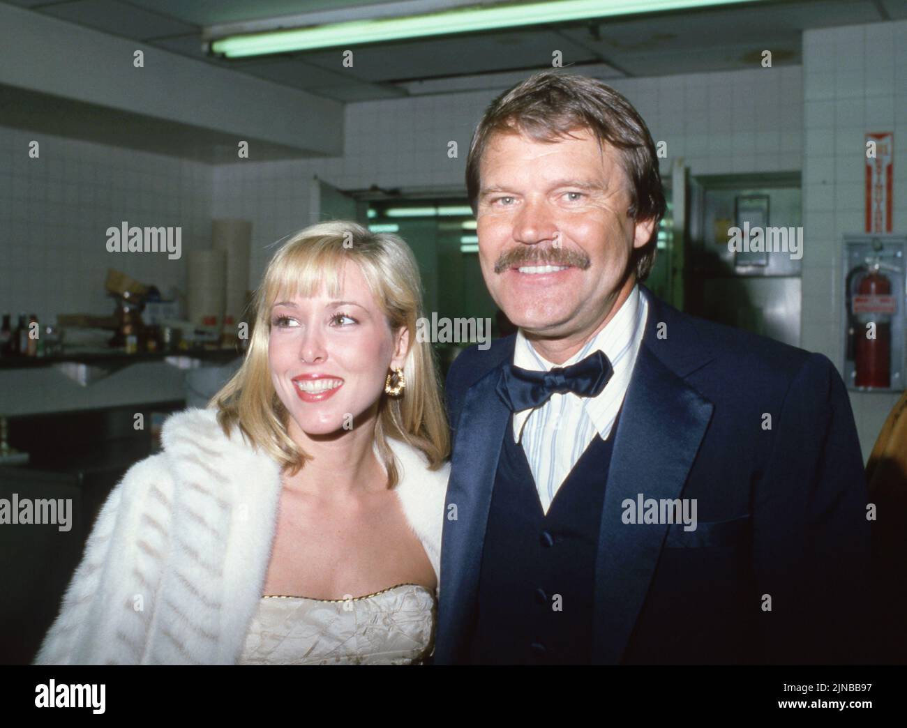 Glen Campbell and Kimberly Woolen February 23, 1982 Credit: Ralph ...
