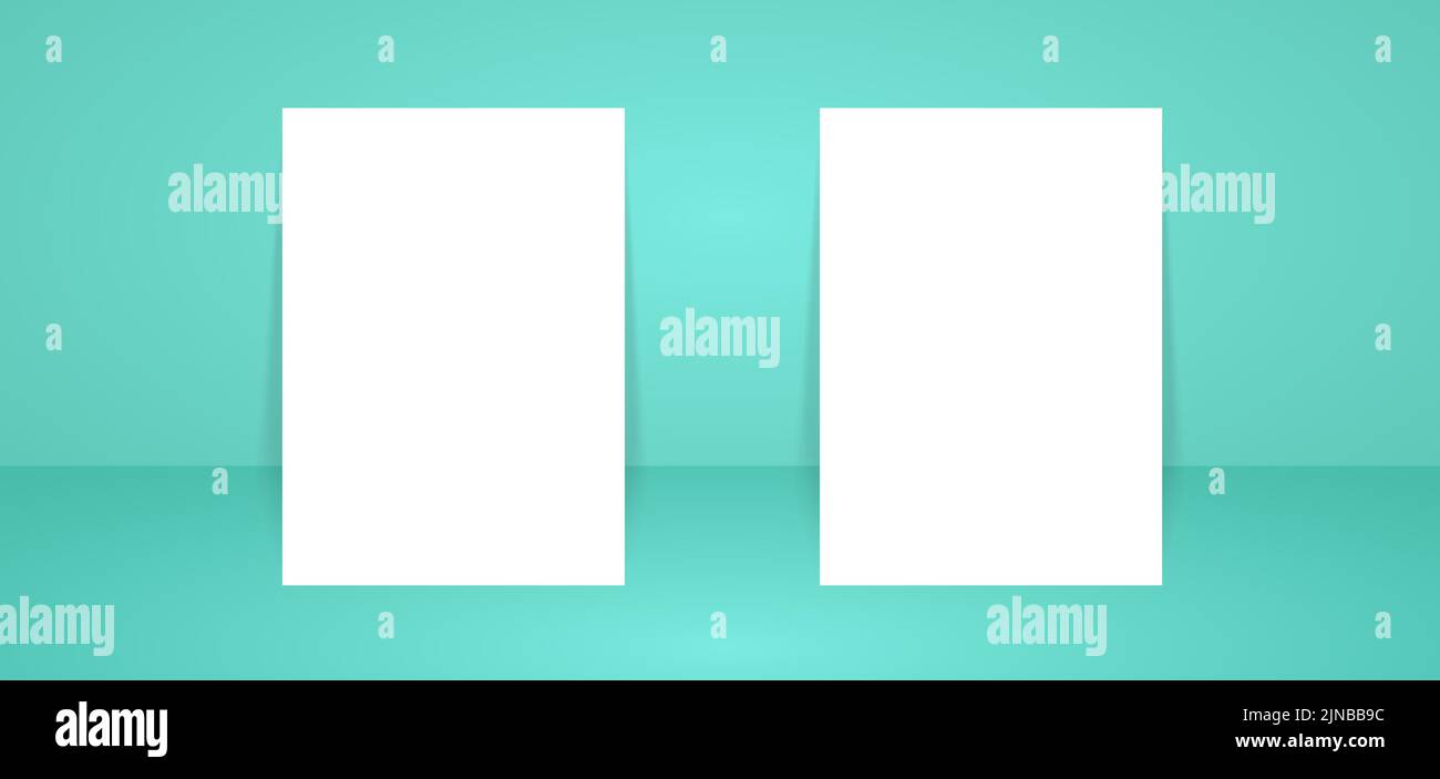 Posters Mockup On Wall Brand Identity Template Realistic Banner Flyer ...