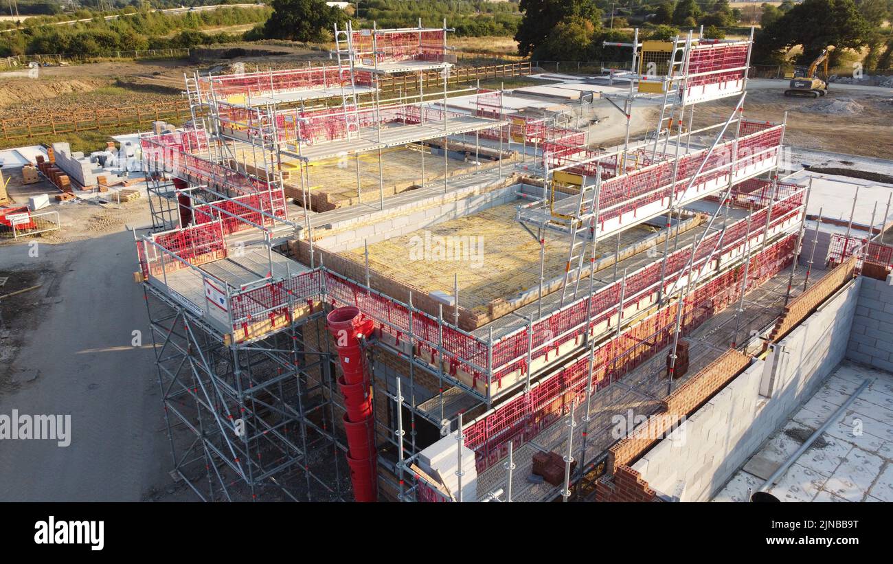 Aerial view of construction site building new residential houses Stock ...