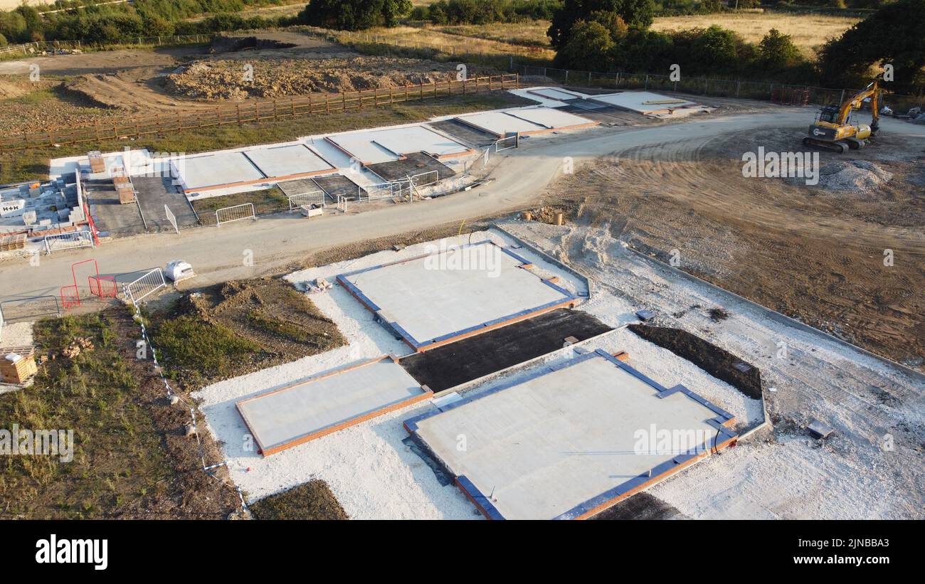 Aerial view of construction site building new residential houses Stock ...