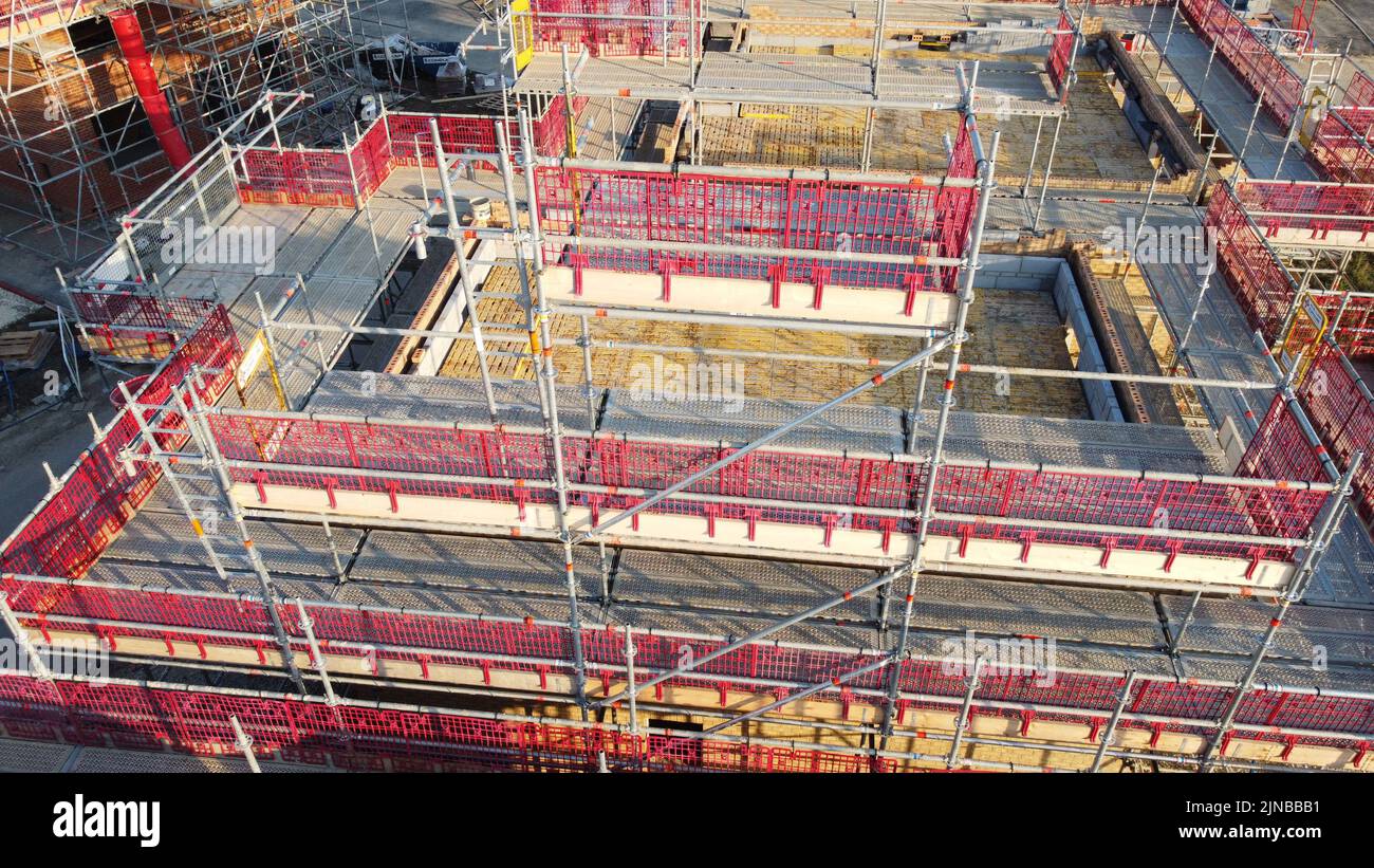 Aerial view of construction site building new residential houses Stock ...