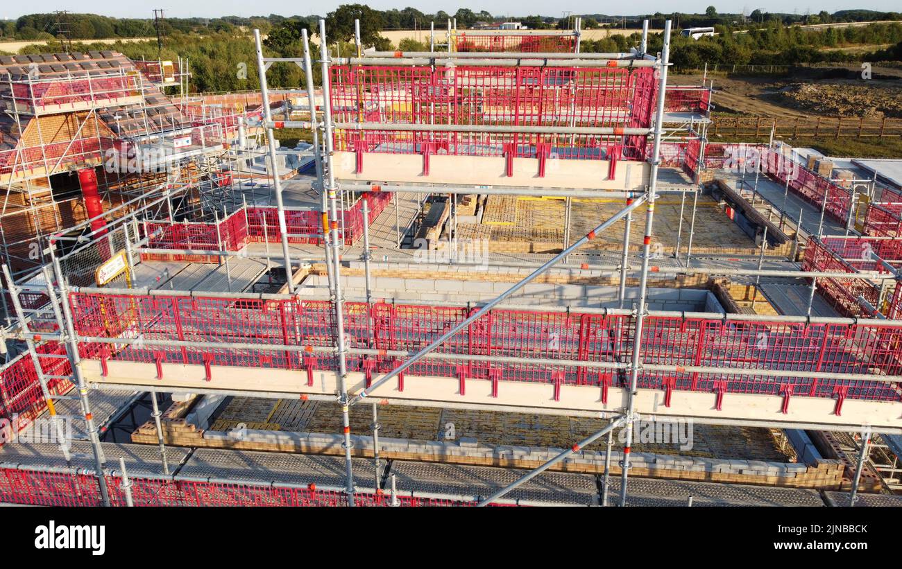 Aerial view of construction site building new residential houses Stock ...