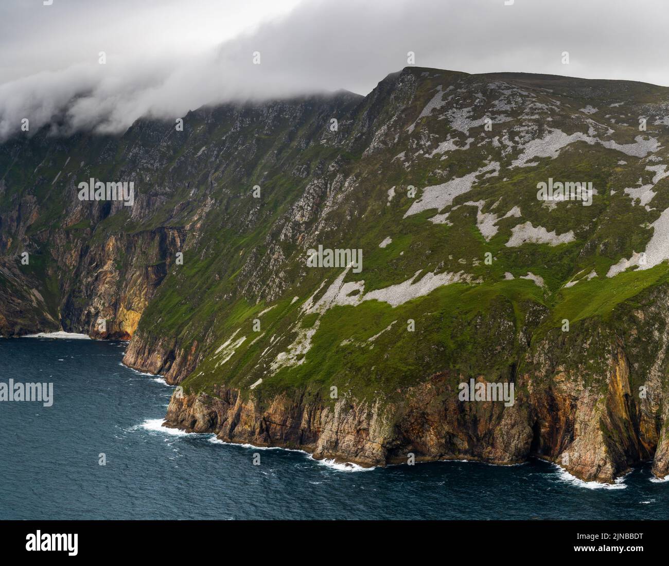 A view of the mountains and cliffs of Slieve League on the northwest ...