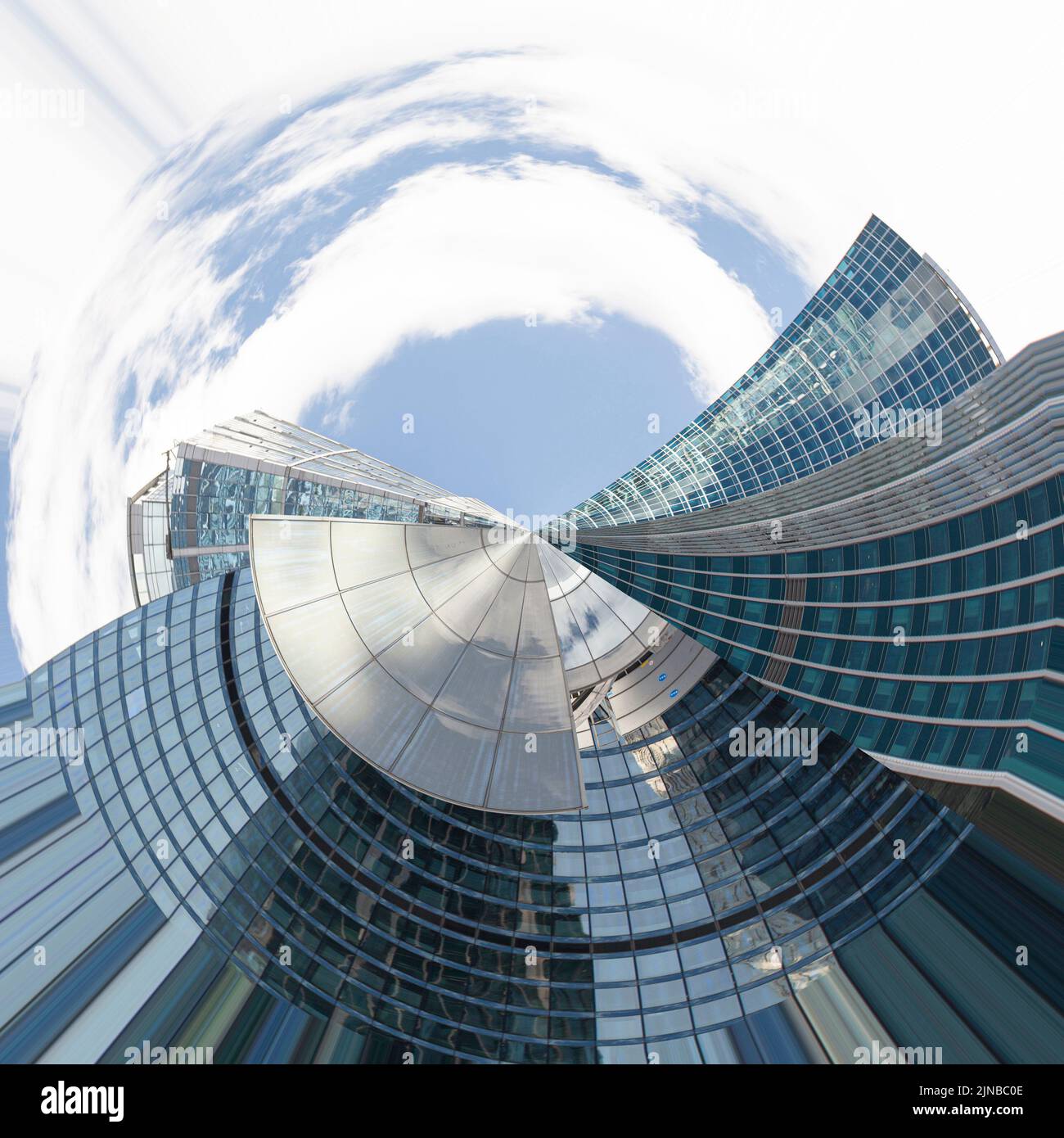 Aerial summer city view with High rise buildings Stock Photo - Alamy