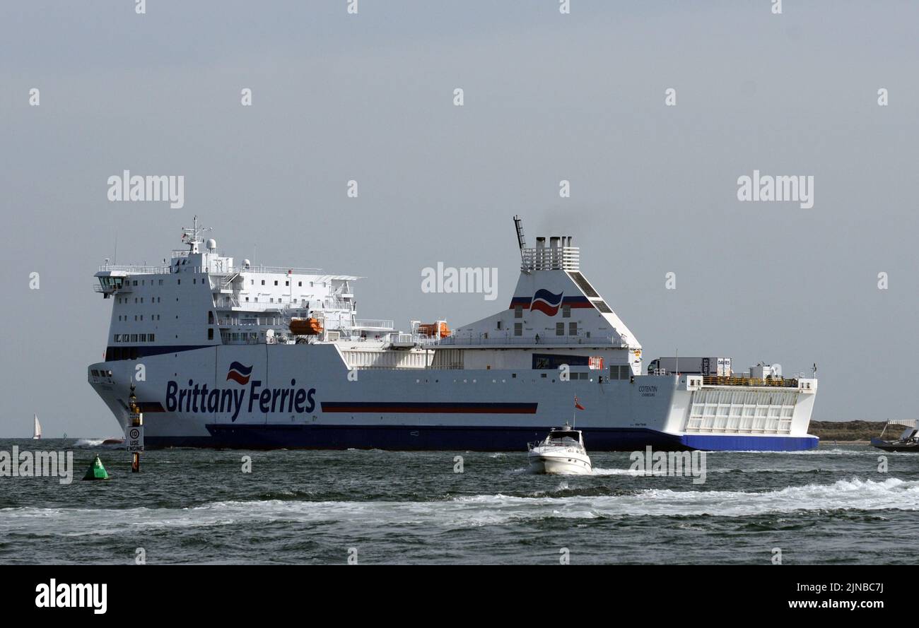 BRITTANY FERRIES CROSS CHANNEL FERRY COTENTIN , BROWNSEA ISLAND, POOLE ...