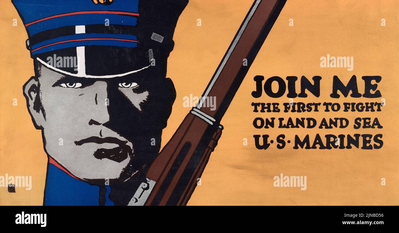 Join me – the first to fight on land and sea – U.S. Marines (1917 ...