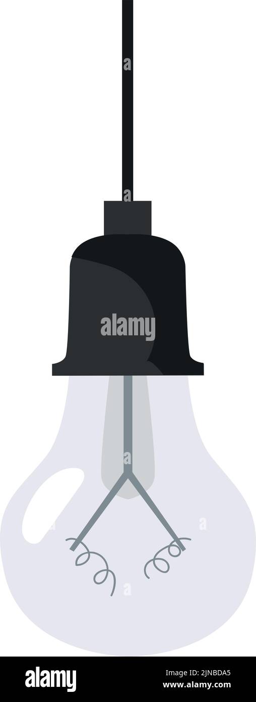 Hanging lamp. Electric light symbol. Glass bulb icon isolated on white ...