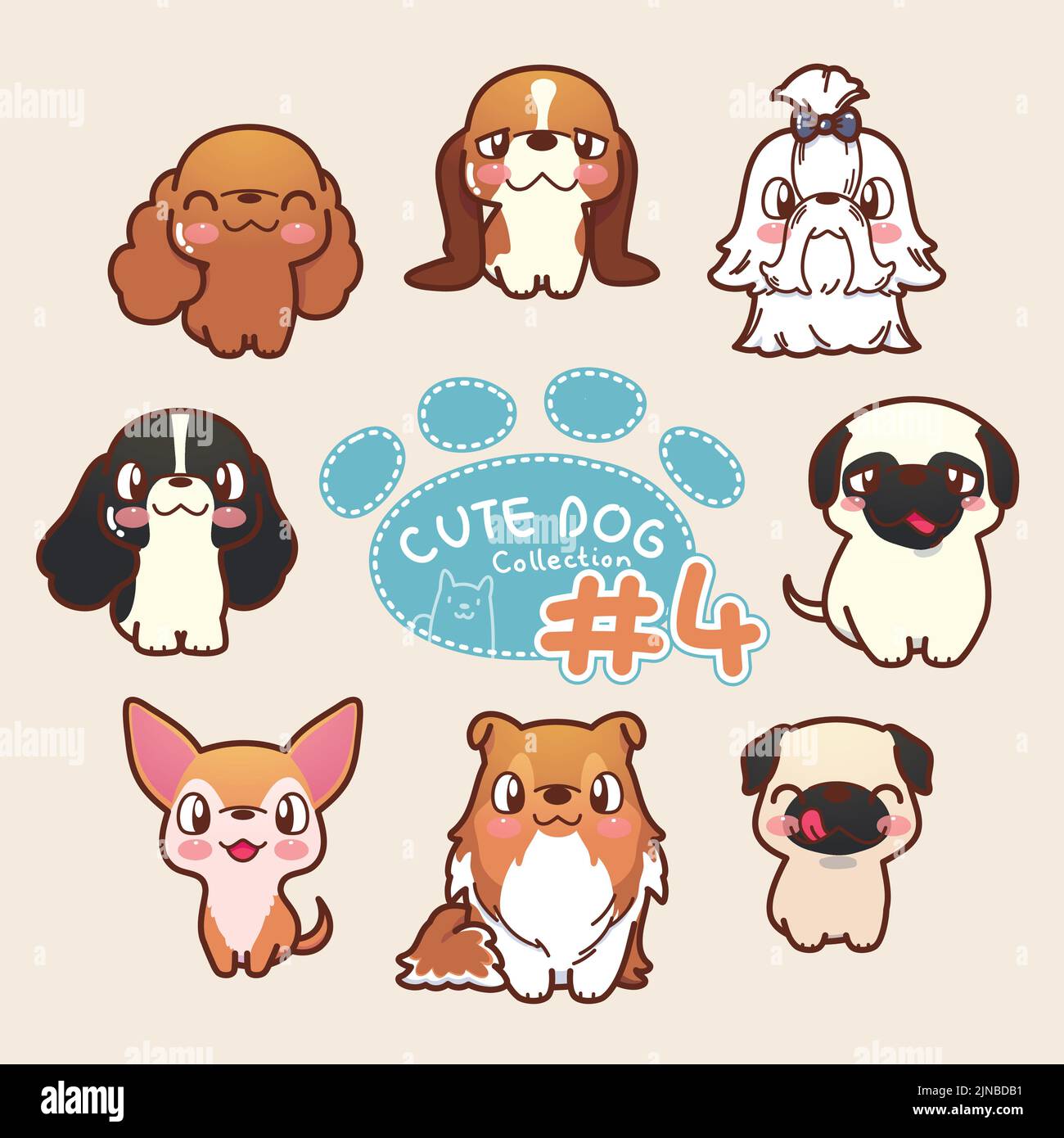 Cute Dog Collection 4 Stock Vector Image & Art - Alamy