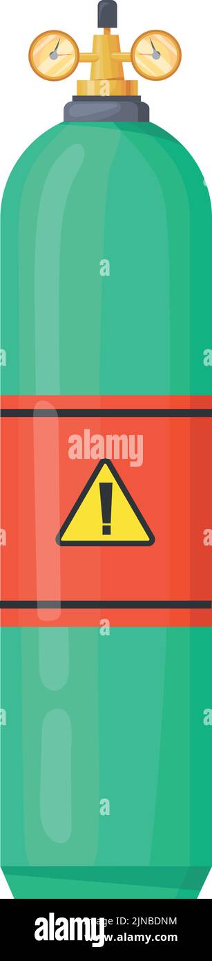 Chemical gas container. Dangerous fuel tank cartoon icon isolated on ...