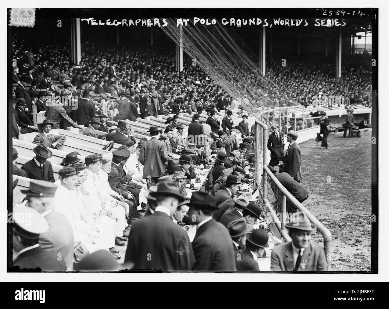 Telegraphers at Polo Grounds, World Series, 1912 Stock Photo - Alamy