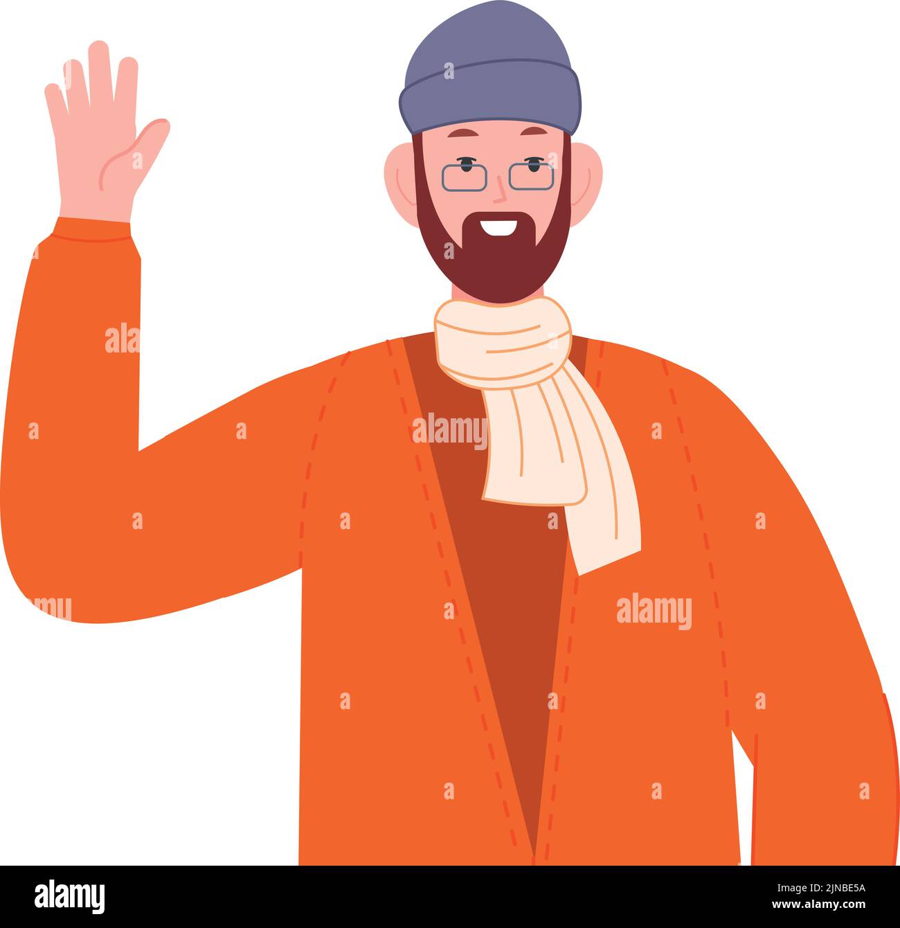 Hispanic young man beard glasses Stock Vector Images - Alamy