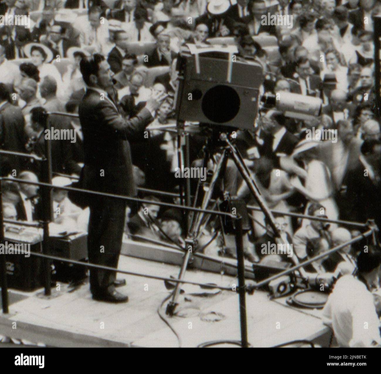Television cameras and press photographers at 1960 DNC (02 Stock Photo ...