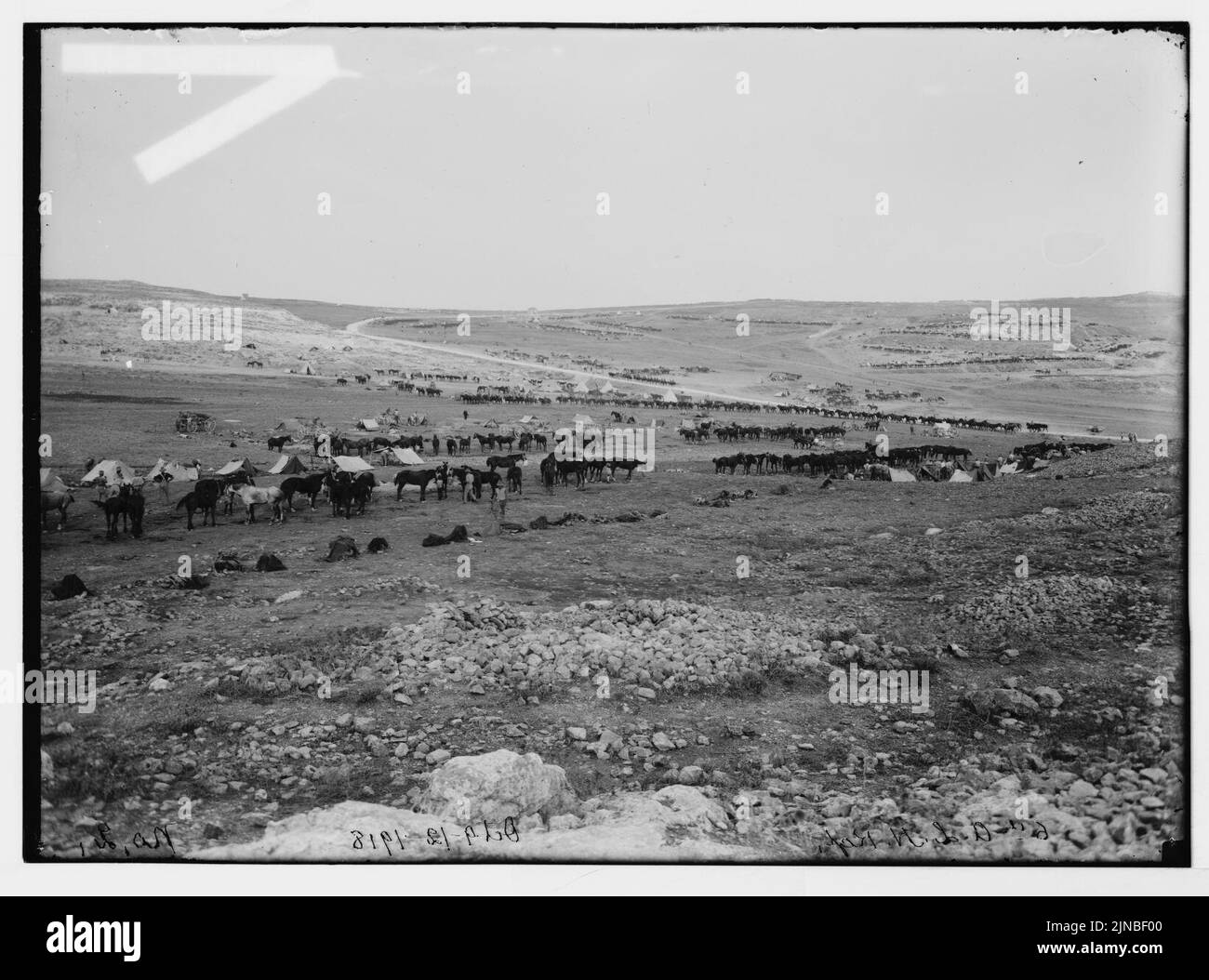 Tell el-Ful Battlefield, etc. Australian light horse on Mt. Scopus ...
