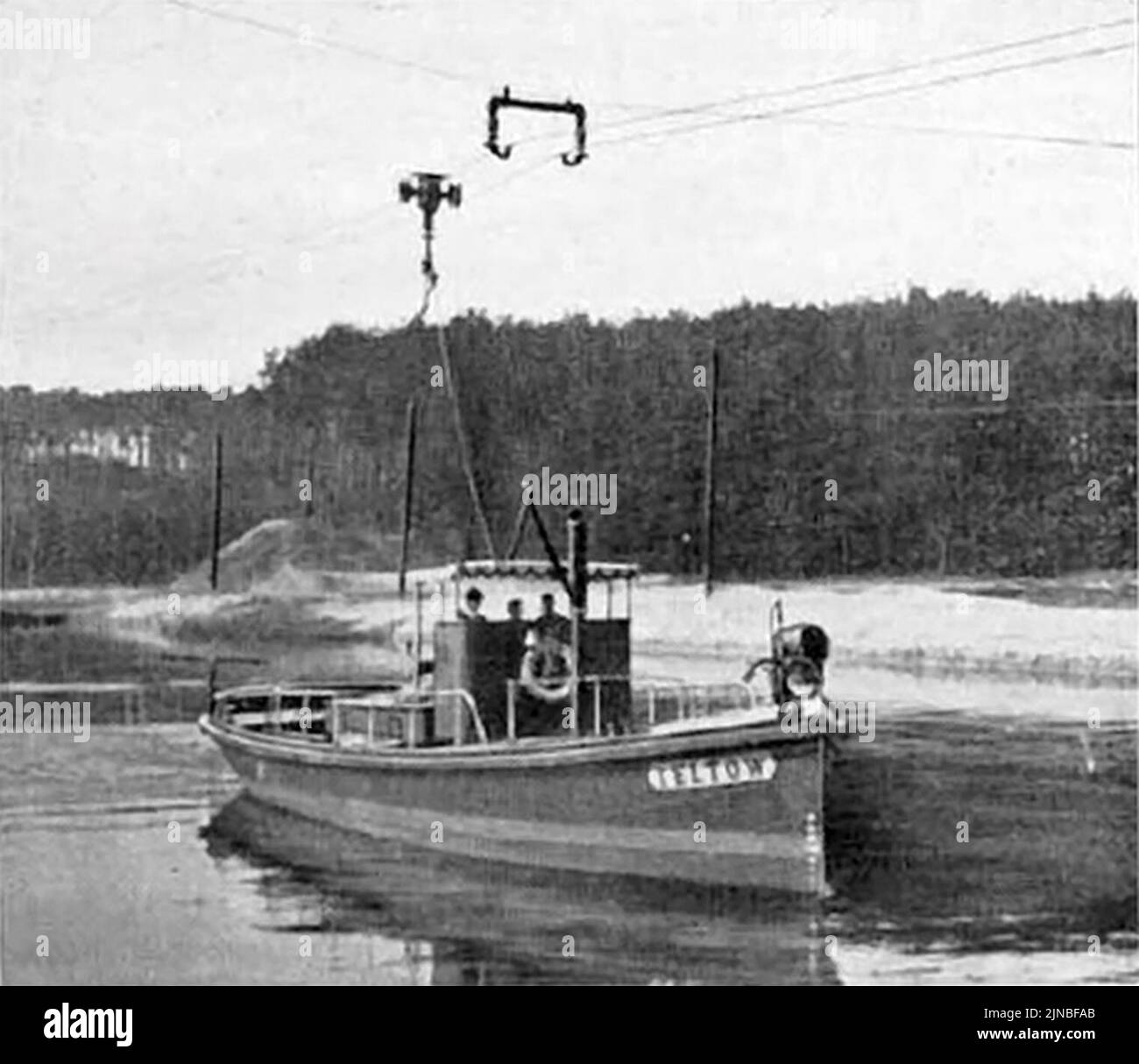 Teltow, a trolleyboat on the Teltow Canal Stock Photo - Alamy