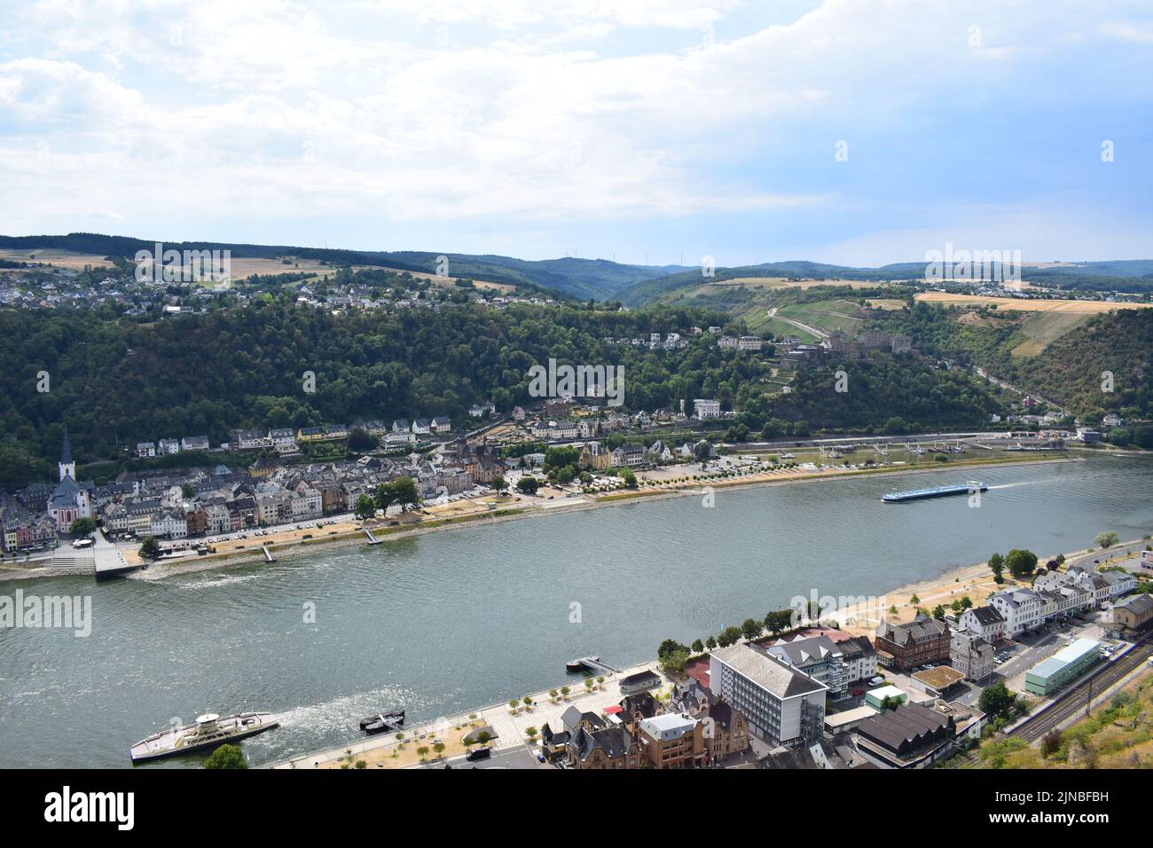 Mittelrheintal with St. Goar and St. Goarshausen Stock Photo - Alamy