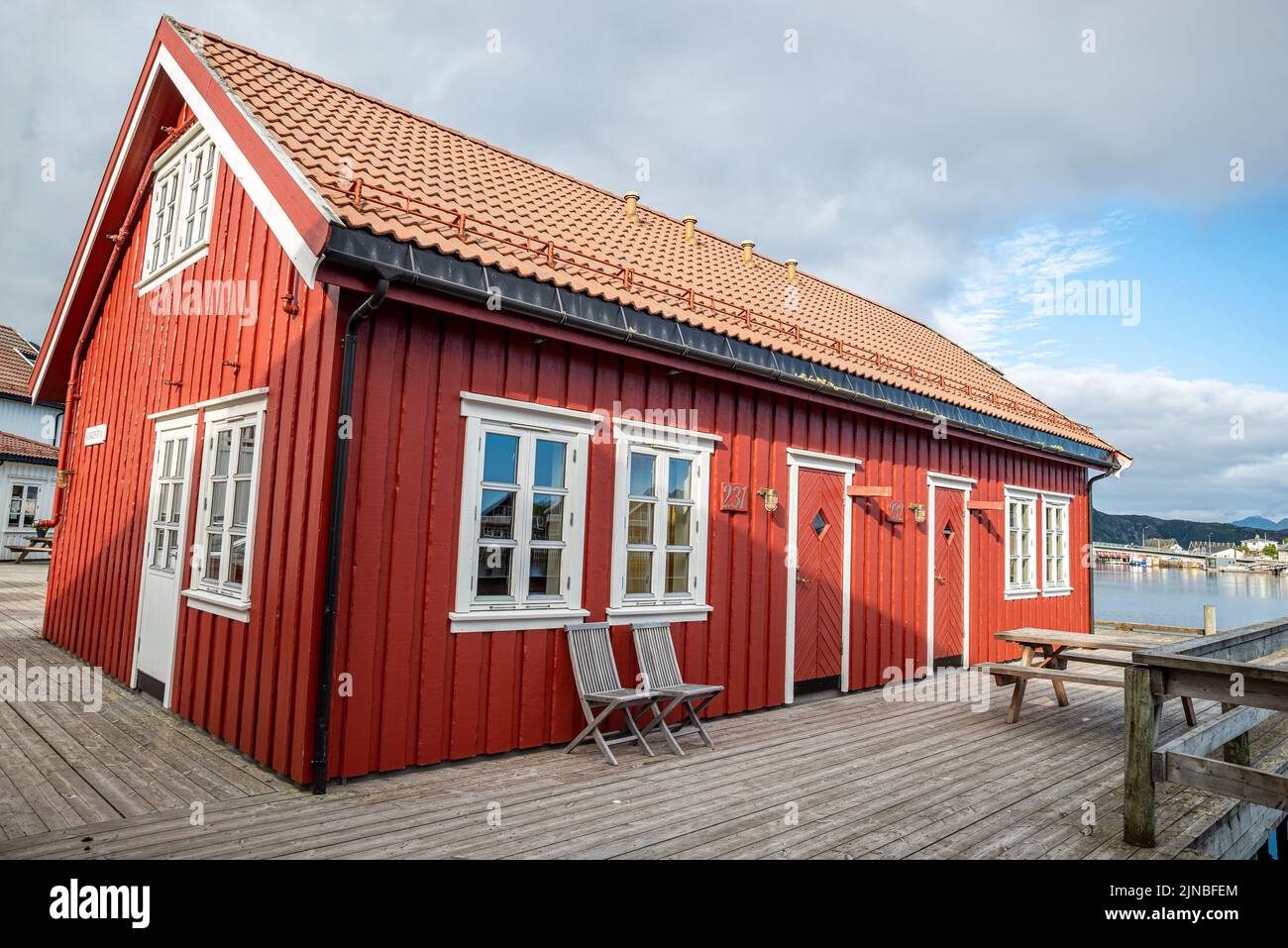 Rorbuer red huts in Hamnoy, Lofoten Islands, Norway Stock Photo - Alamy