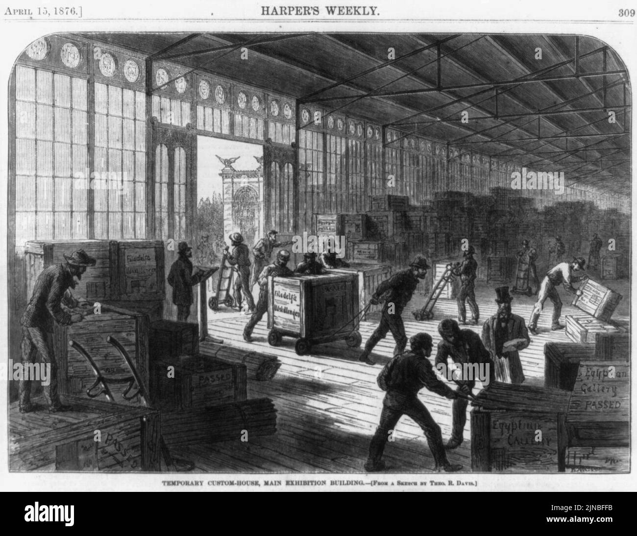 Temp. Custom House, Main Exh. Bldg Stock Photo - Alamy