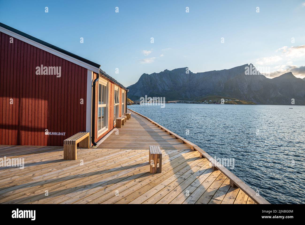 Rorbuer red huts in Hamnoy, Lofoten Islands, Norway Stock Photo - Alamy