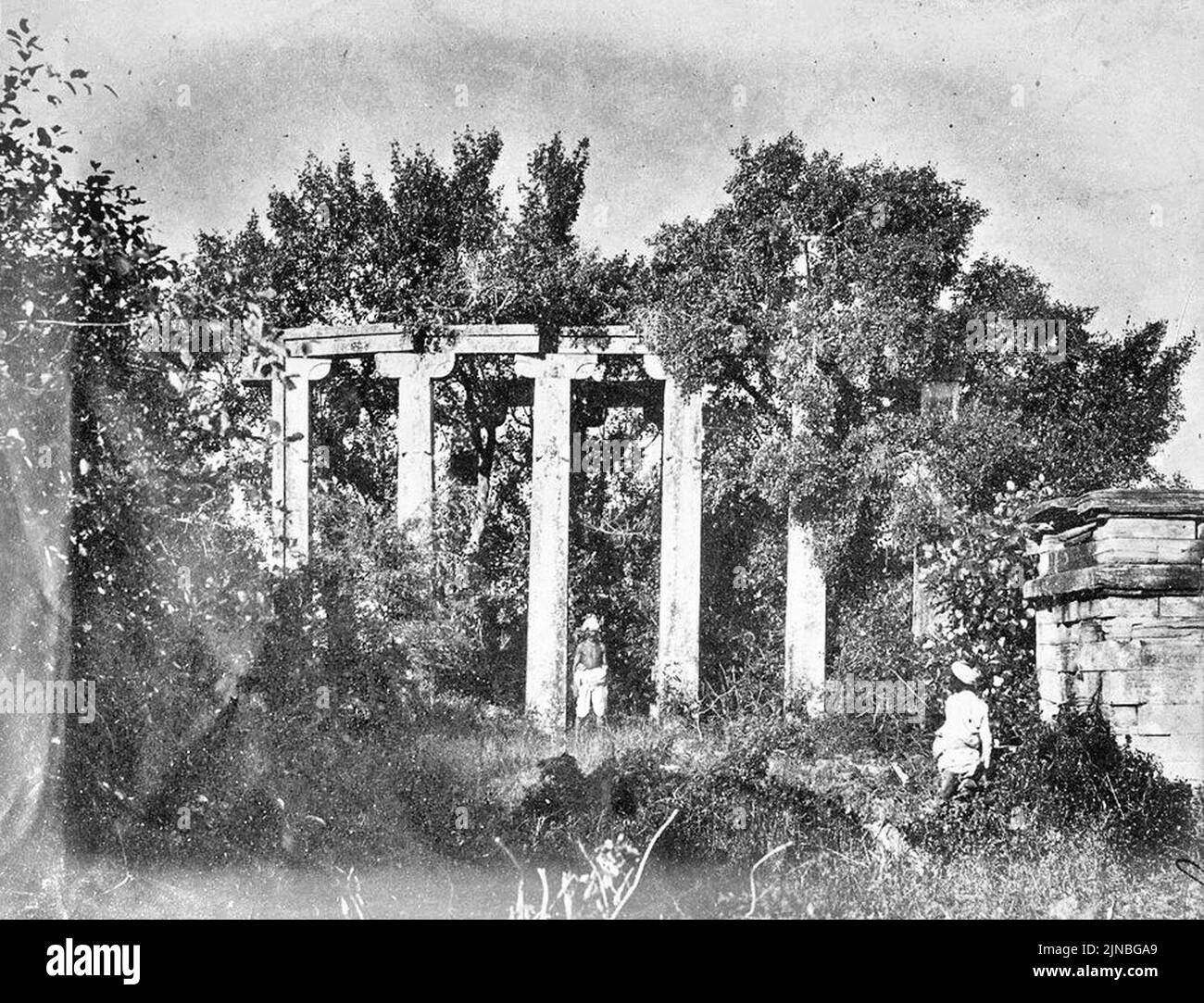 Temple 18 at Sanchi in 1861 Stock Photo - Alamy