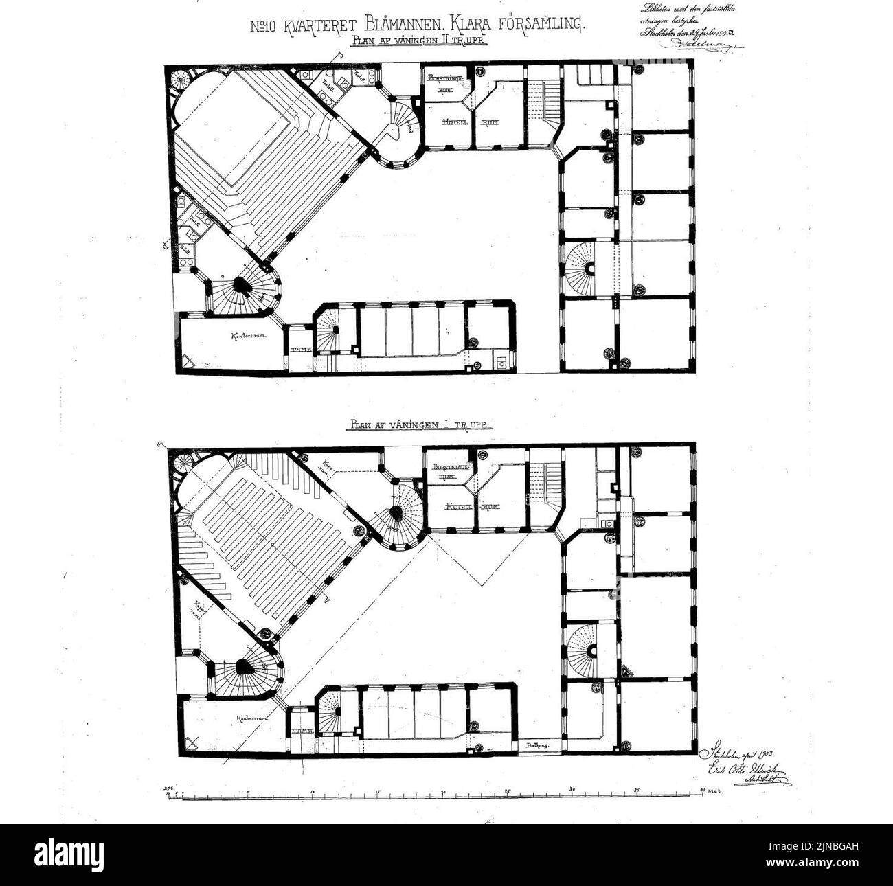 Templarordens hus, Bryggargatan, ritning 1903d Stock Photo - Alamy