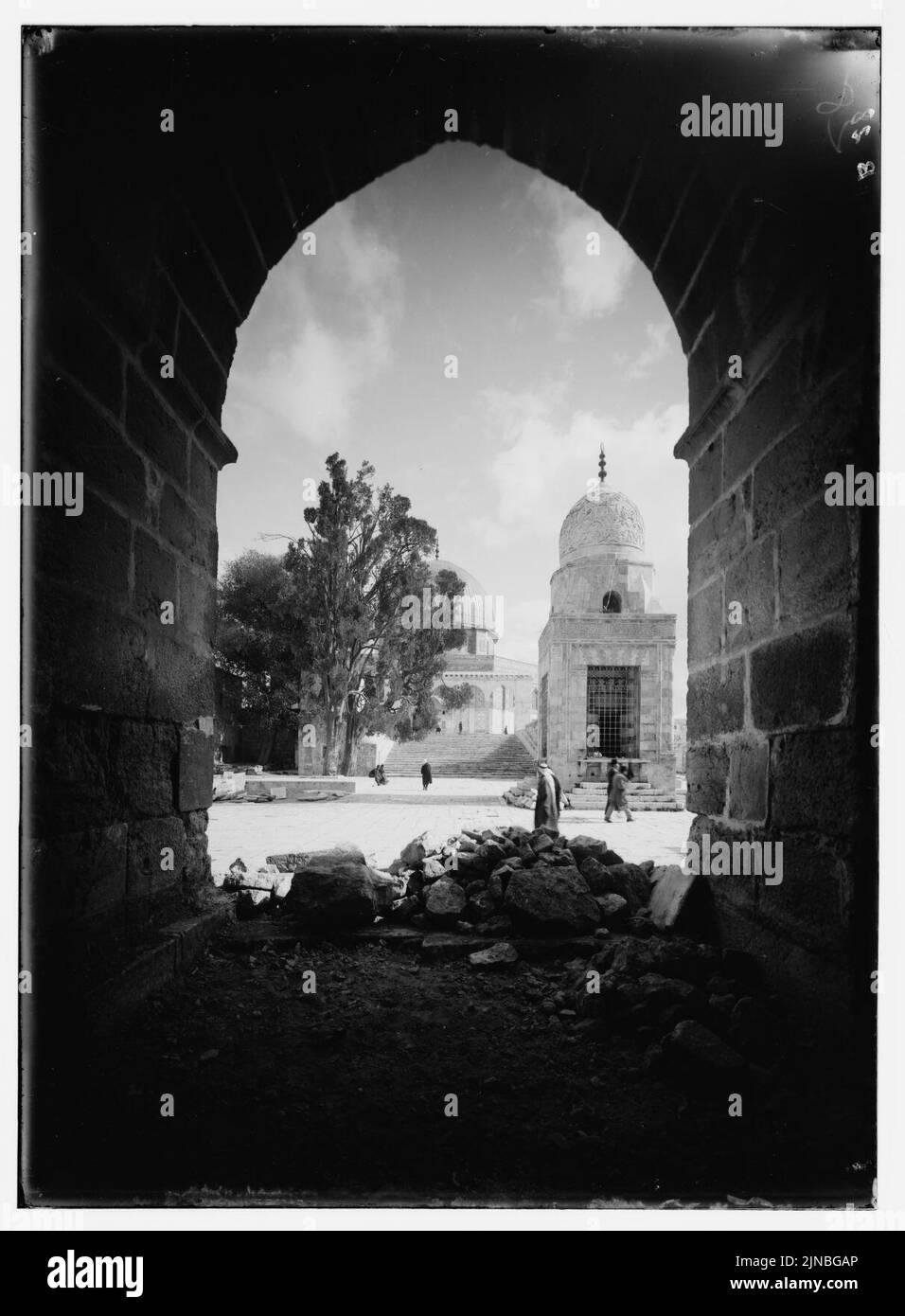 Temple area, Mosque of Omar (i.e., Dome of the Rock), etc. Fount of ...