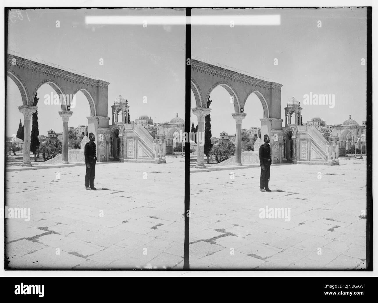 Temple area, Mosque of Omar (i.e., Dome of the Rock), etc. Colonnade ...